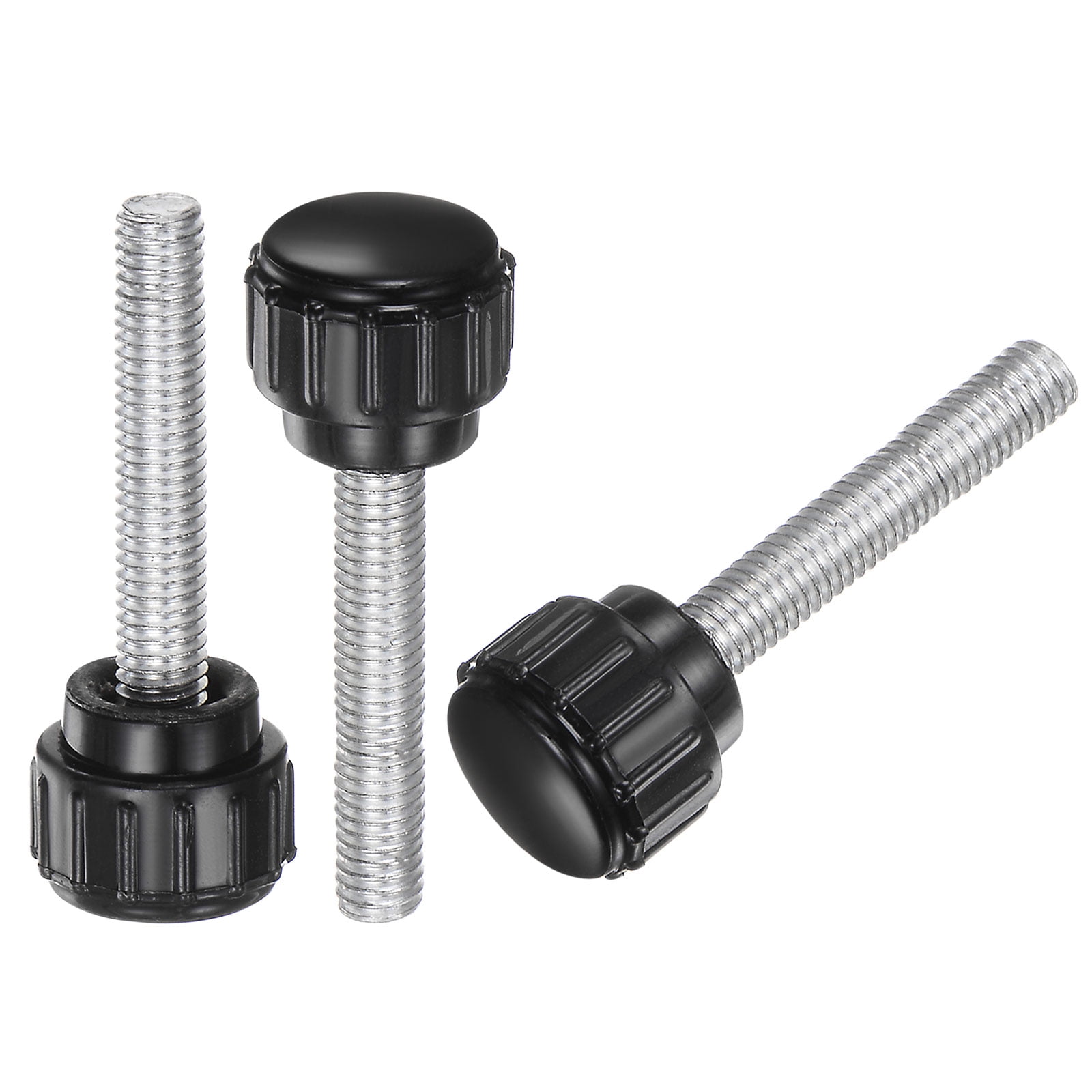 Uxcell 20 Packs M5 x 25mm Male Thread 14mm Head Knurled Knobs Thumb Screws Clamping Knobs ...