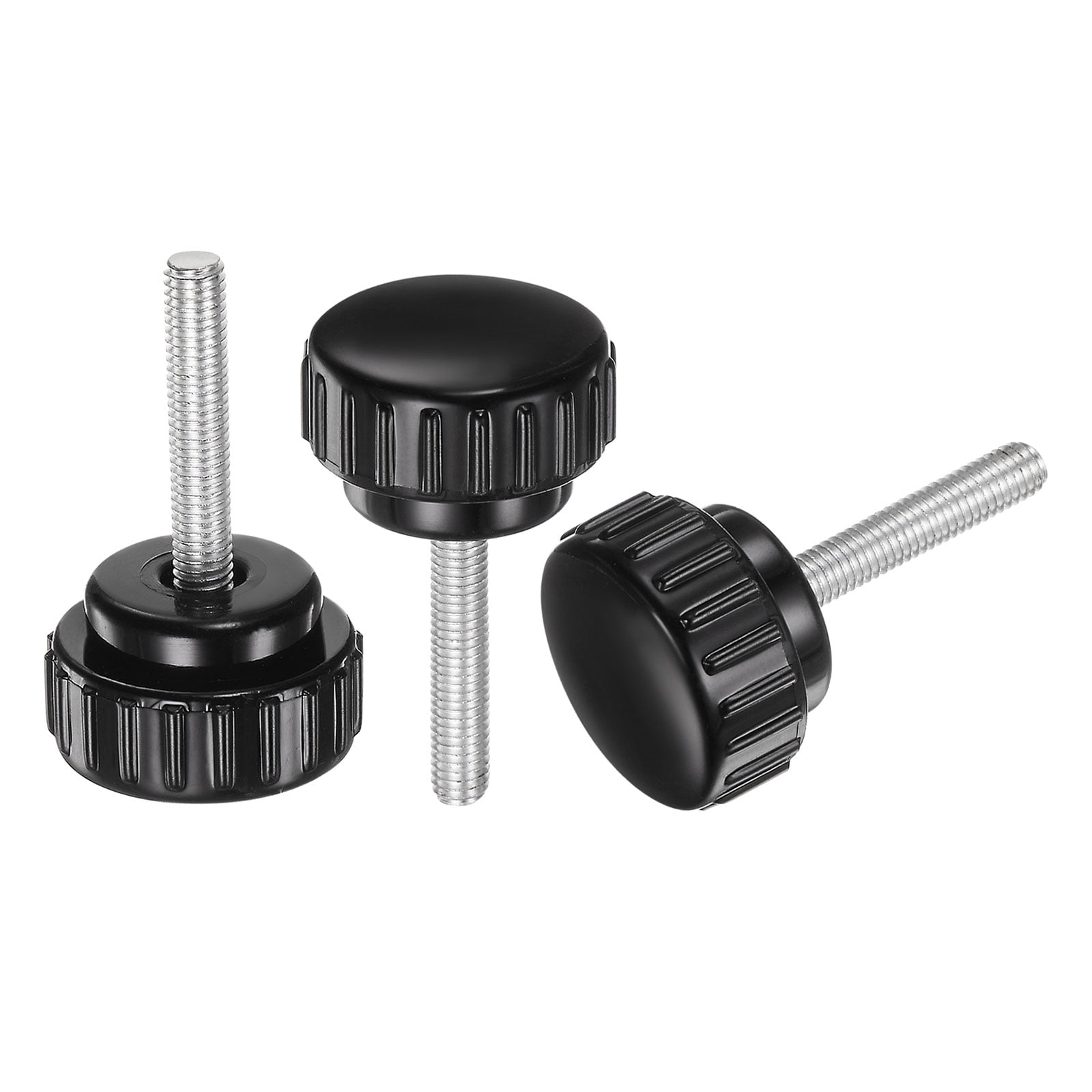Uxcell 20 Packs M5 x 35mm Male Thread 25mm Head Knurled Knobs Thumb Screws Clamping Knobs ...