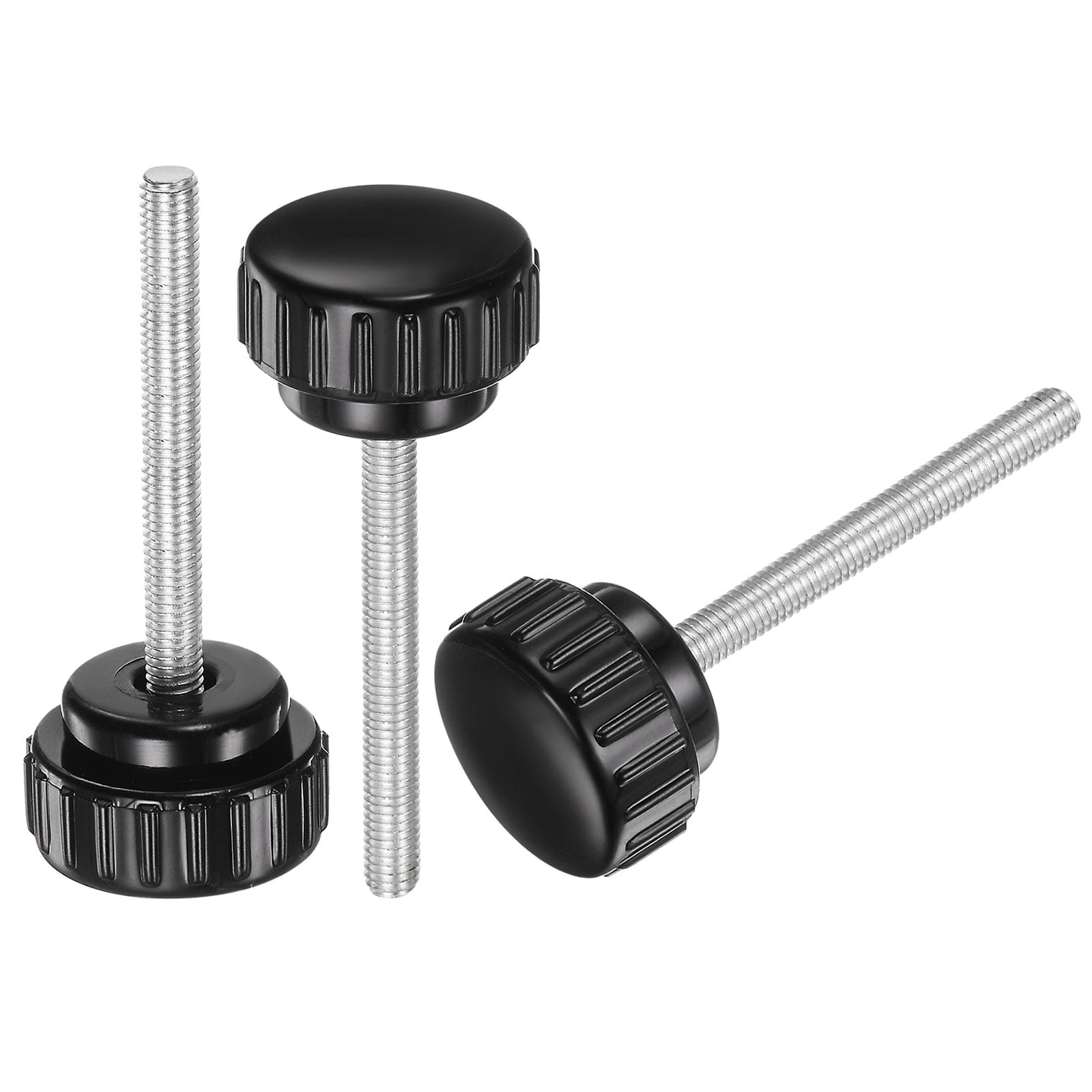 Uxcell 20 Packs M5 x 50mm Male Thread 25mm Head Knurled Knobs Thumb Screws Clamping Knobs ...