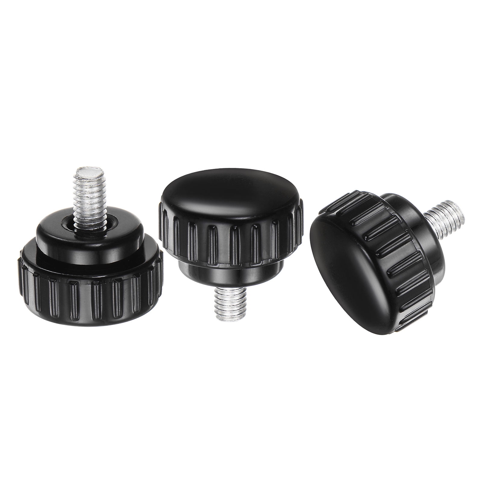 Uxcell 20 Packs M6 x 10mm Male Thread 25mm Head Knurled Knobs Thumb Screws Clamping Knobs ...