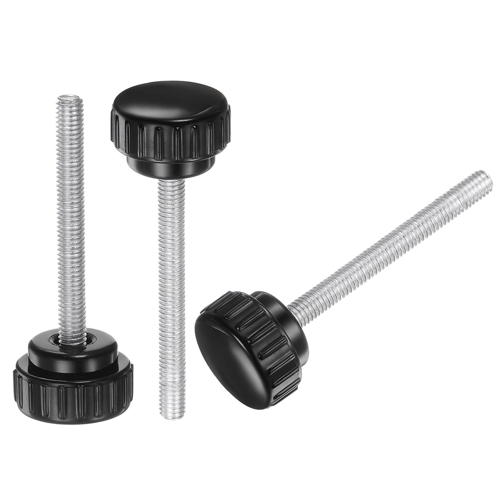 Uxcell 20 Packs M6 x 55mm Male Thread 25mm Head Knurled Knobs Thumb Screws Clamping Knobs ...