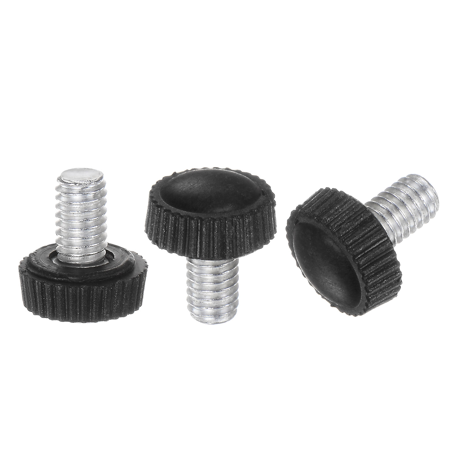 Uxcell 20 Packs M6 x 9mm Metric Male Thread Knurled Knobs Thumb Screw ...