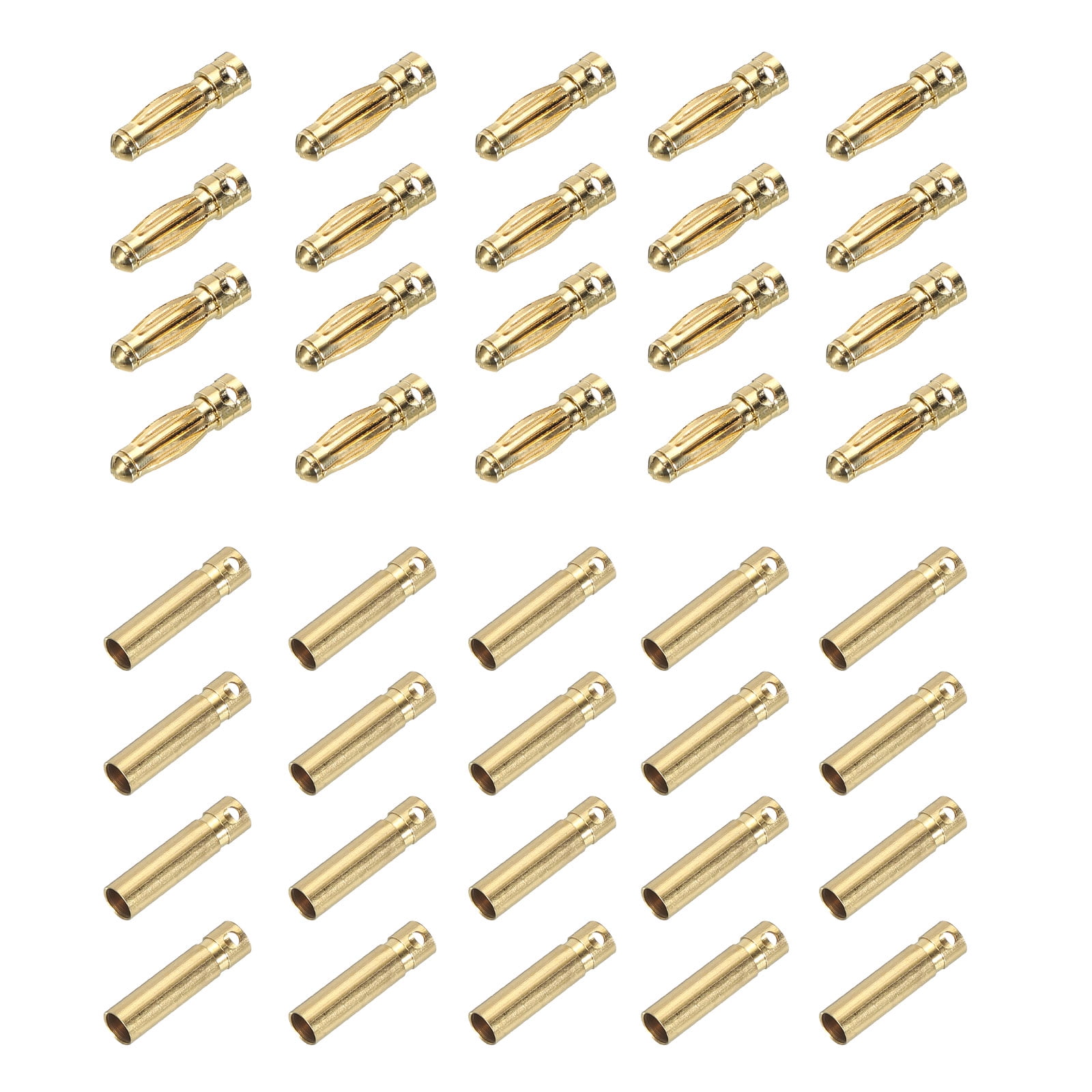 Uxcell 20 Pairs Banana Plugs Connector 3mm Male Female Banana Plug for ...