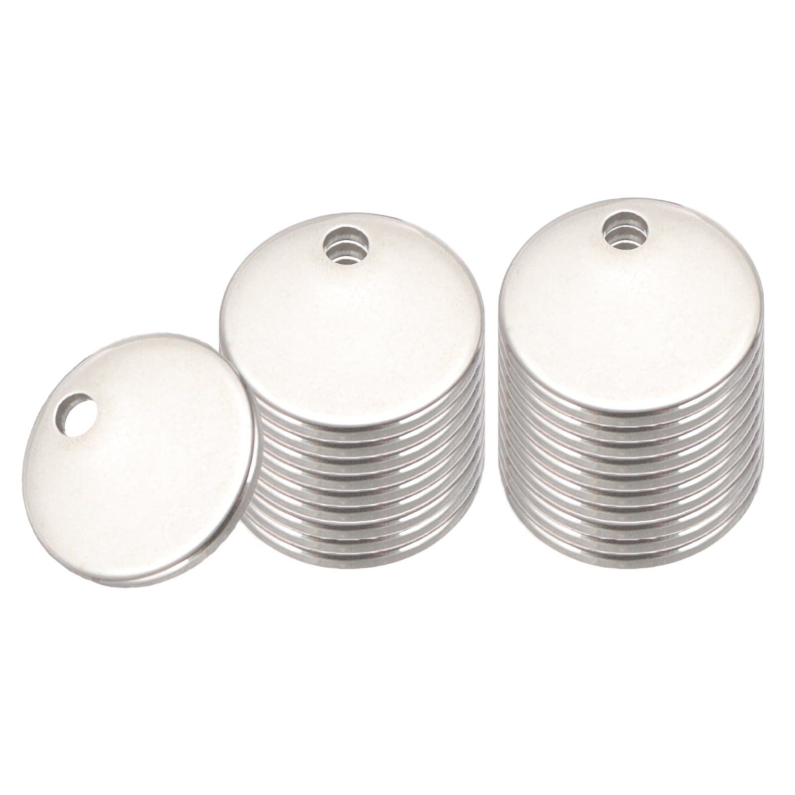 Uxcell 20 Pcs 1/4 Inch Round Metal Stamping Blanks, Stainless Steel ...