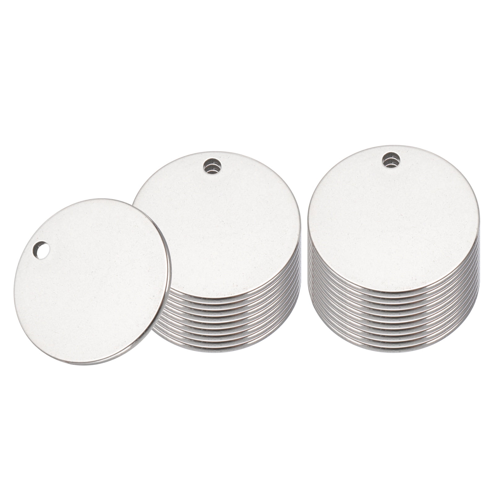 Uxcell 20 Pcs 11/16 Inch Round Metal Stamping Blanks, Stainless Steel ...