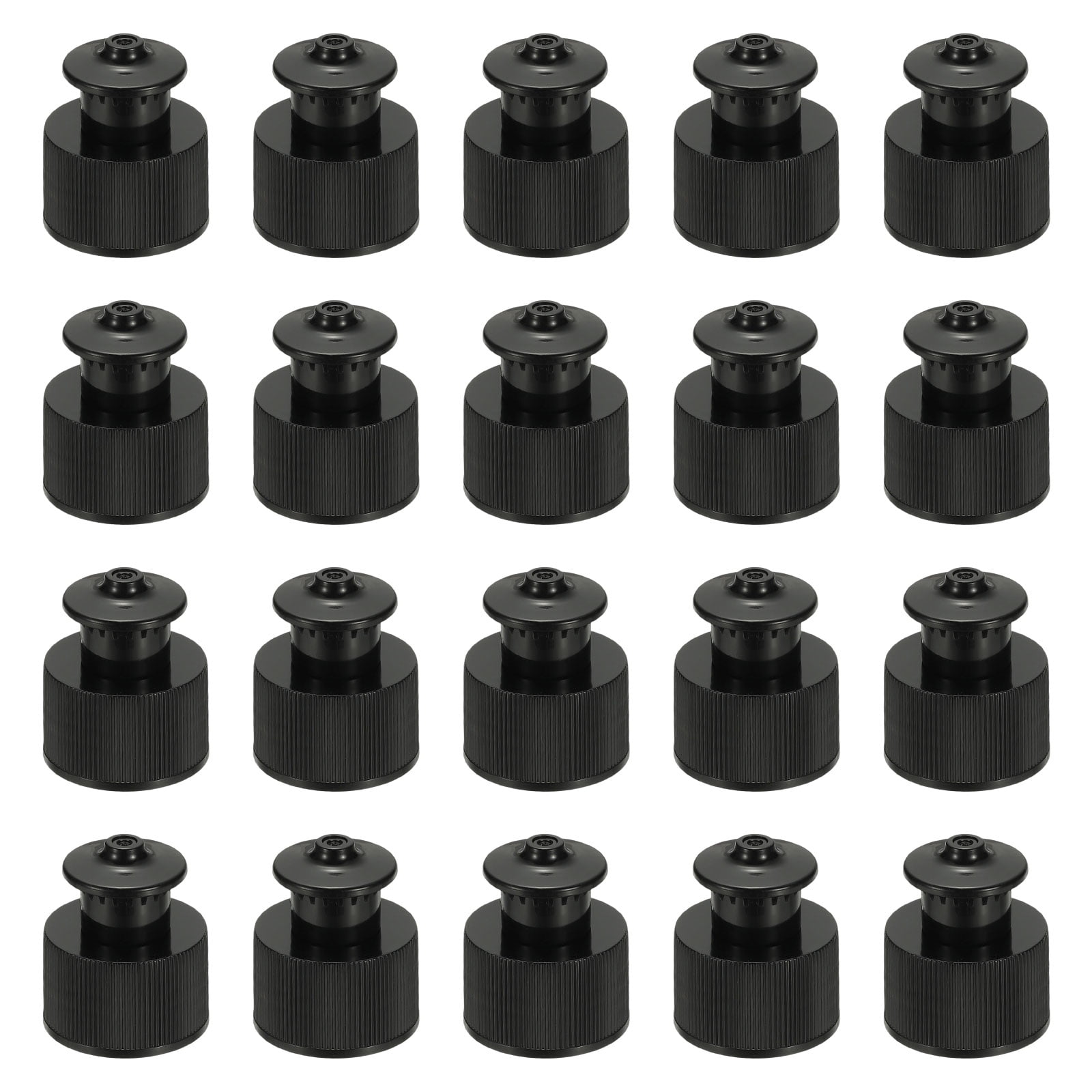 Uxcell 20 Pcs 24/410 Plastic Push Pull Caps, 24mm Water Bottle Caps ...