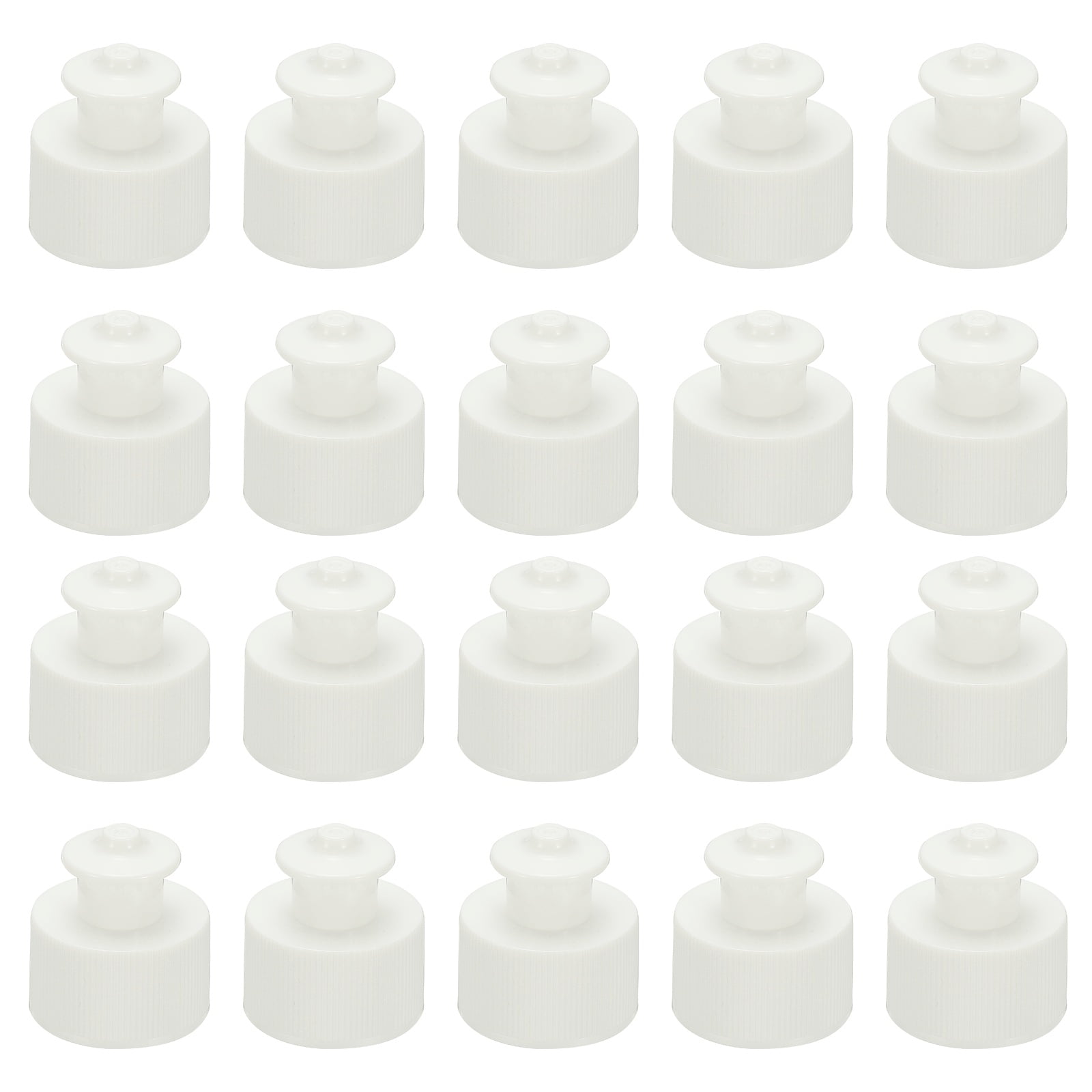 Uxcell 20 Pcs 24/410 Plastic Push Pull Caps, 28mm Water Bottle Caps ...