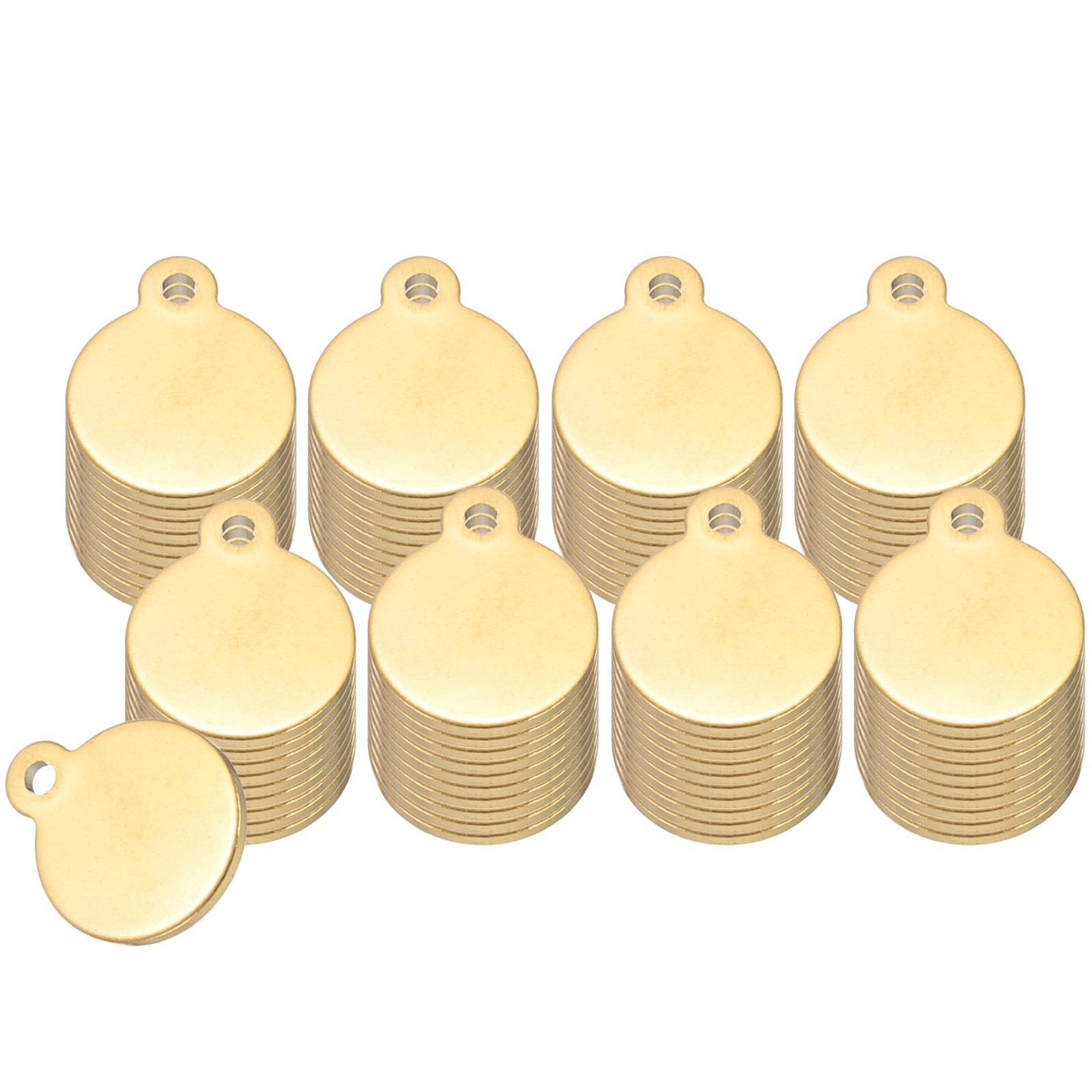 Uxcell 20 Pcs 3/8 Inch Round Metal Stamping Blanks, Stainless Steel ...