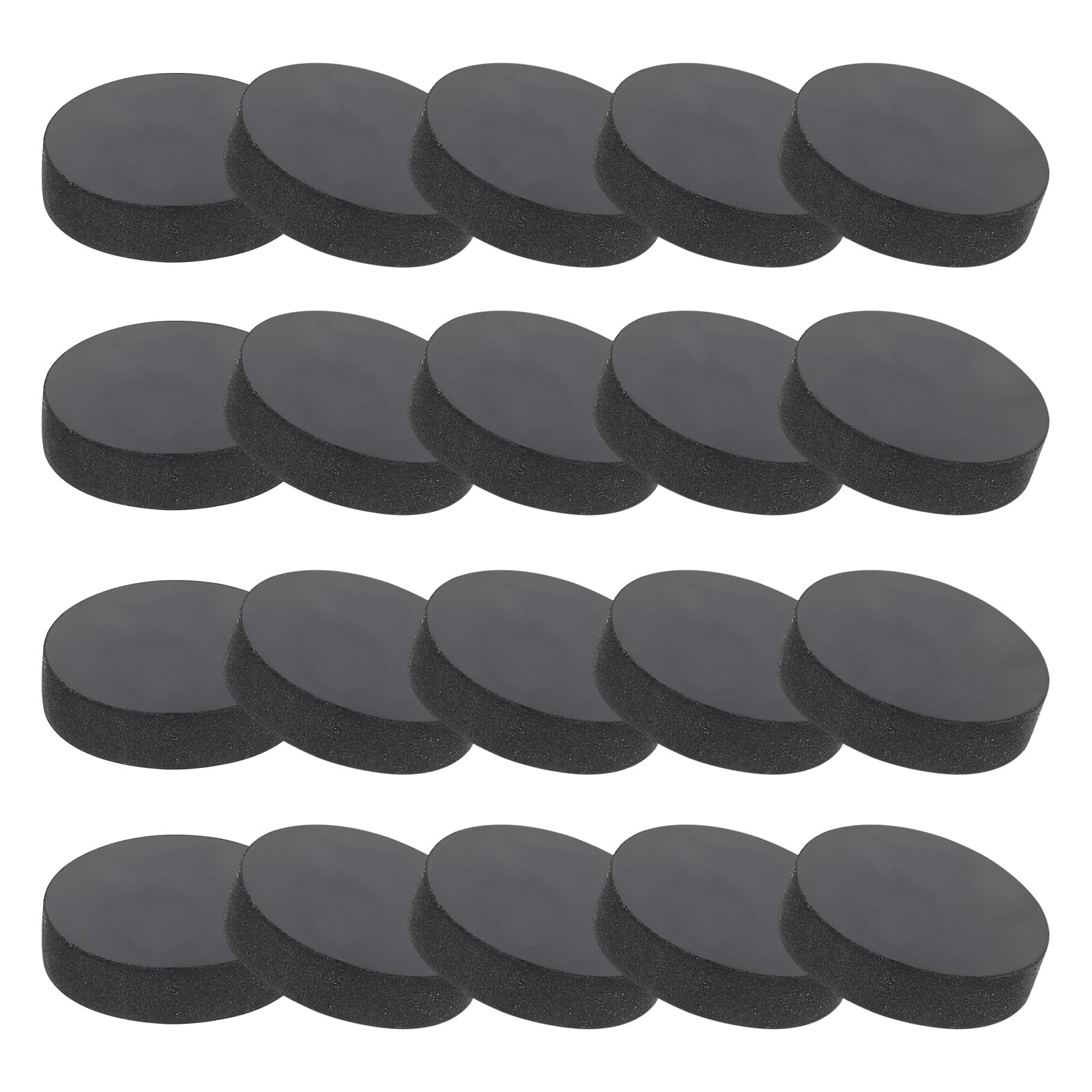 Uxcell 20 Pcs 30mm ID x 6mm Thick Rubber Solid Discs Washers, Black ...