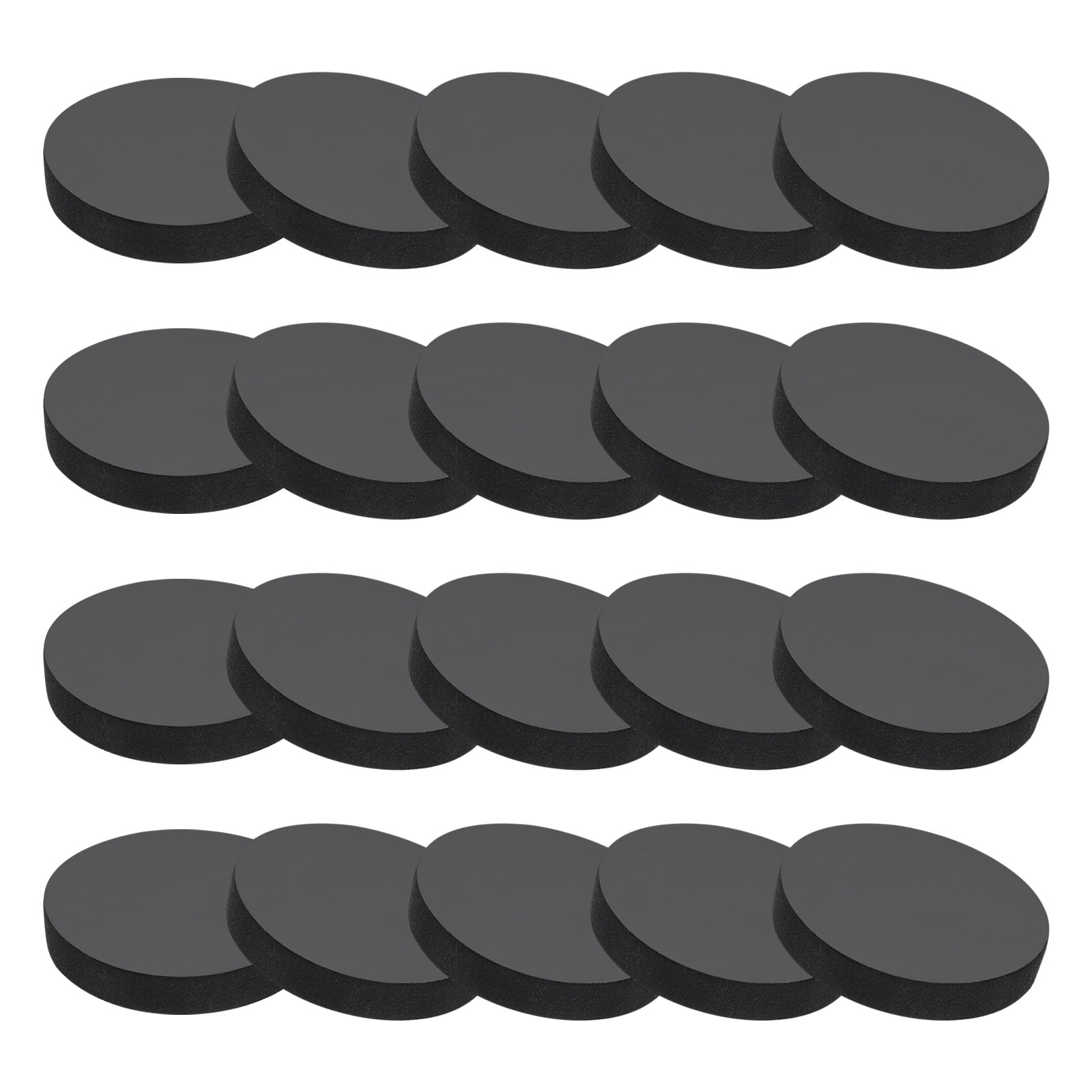 Uxcell 20 Pcs 35mm ID x 6mm Thick Rubber Solid Discs Washers, Black ...
