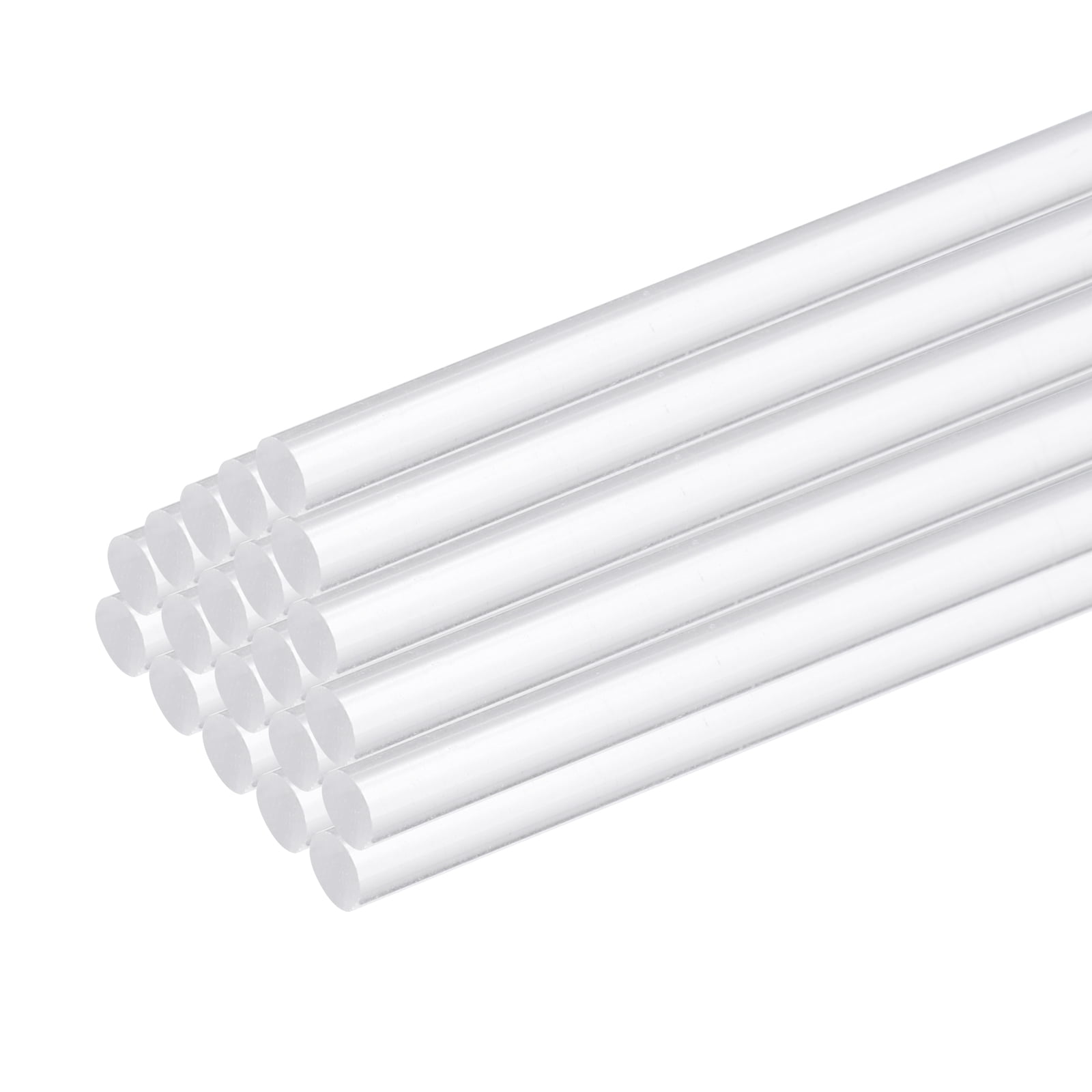 Uxcell 20 Pcs Acrylic Round Rods 1/8" x 12" Clear Acrylic Dowel Rods ...