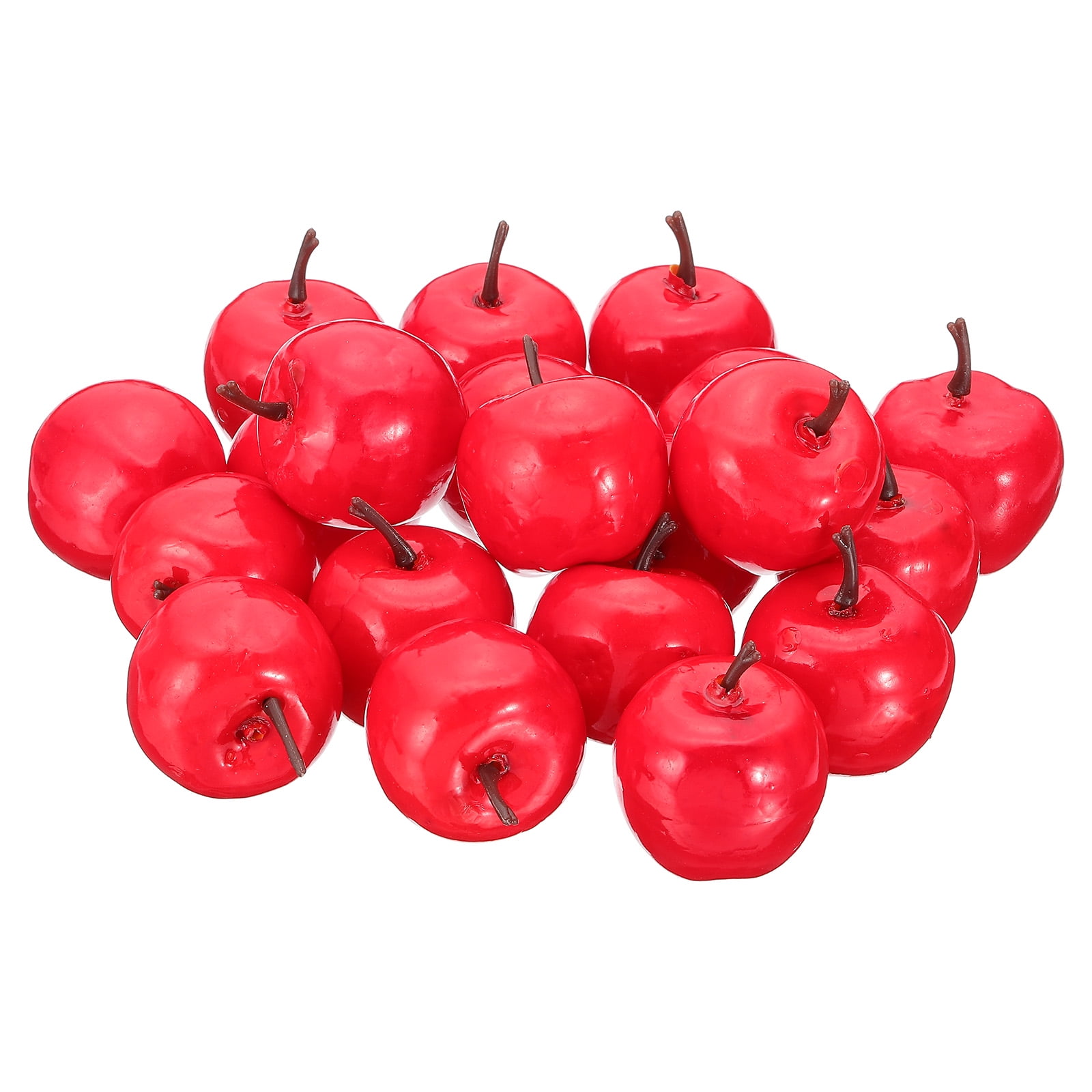 Uxcell 20 Pcs Artificial Mini Apple, Foam Lifelike Fake Fruit Model ...