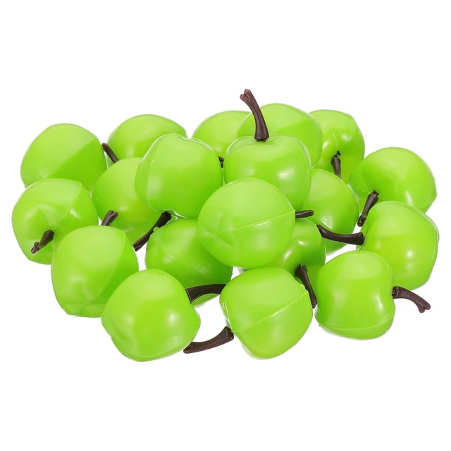 Uxcell 20 Pcs Artificial Mini Apples, Plastic Lifelike Fake Fruit Model ...
