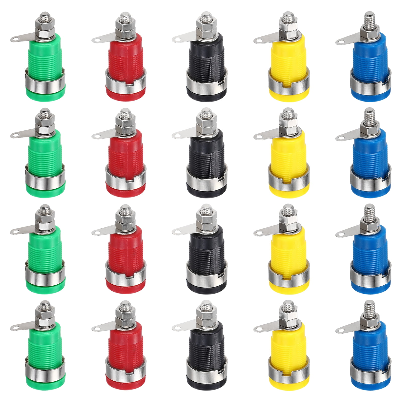 Uxcell 20 Pcs Banana Jack, 32A M4 x 9mm Panel Mount Banana Female Panel ...