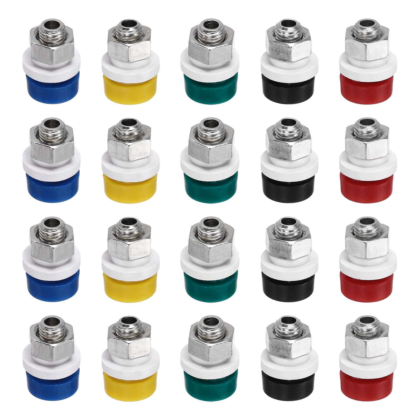 Uxcell 20 Pcs Banana Jack, 5A 4 x 2mm Panel Mount Banana Female Panel Socket Jack, 2mm Binding ...