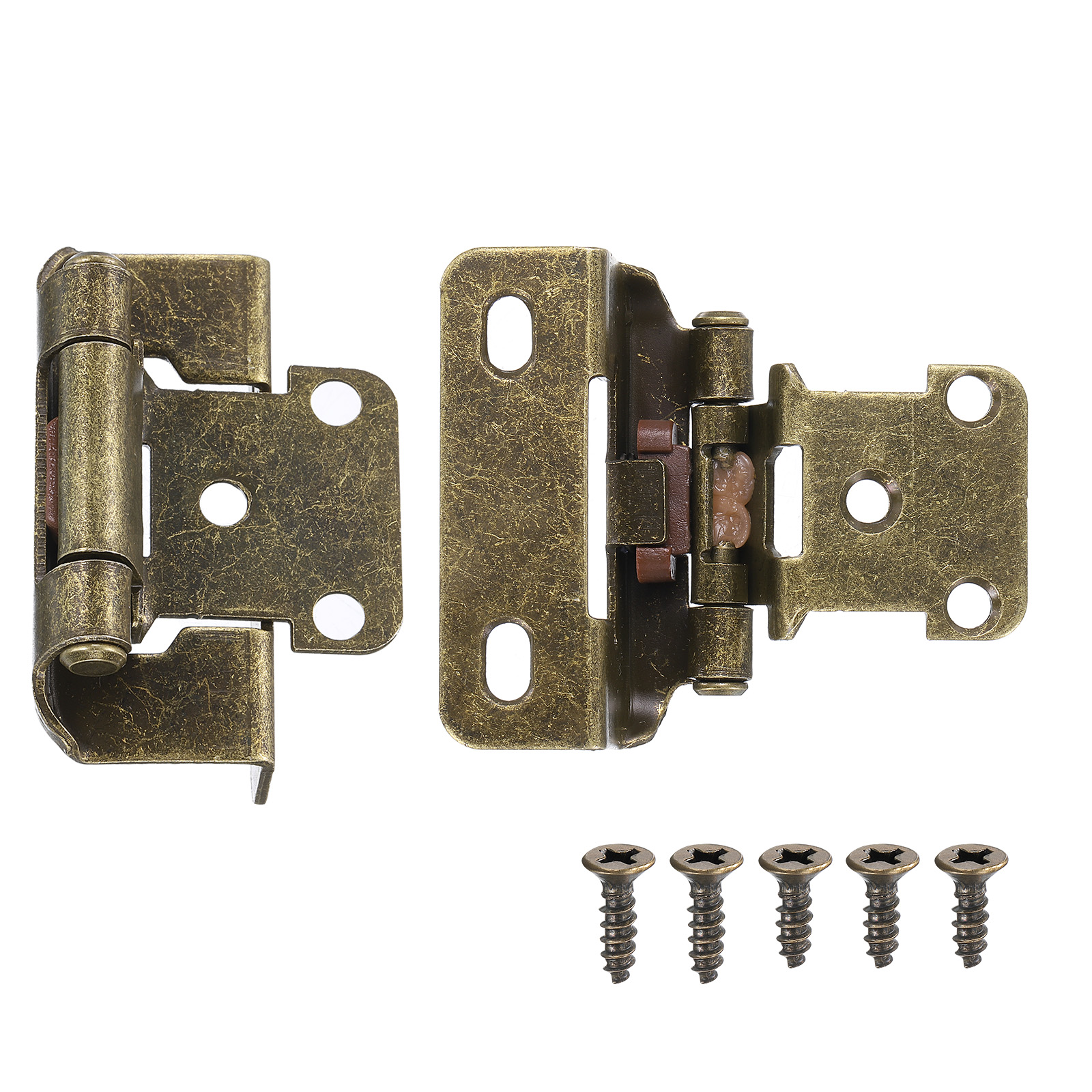 Uxcell 20 Pcs Cabinet Hinges for Kitchen Cabinet Door, 1/2" Overlay ...