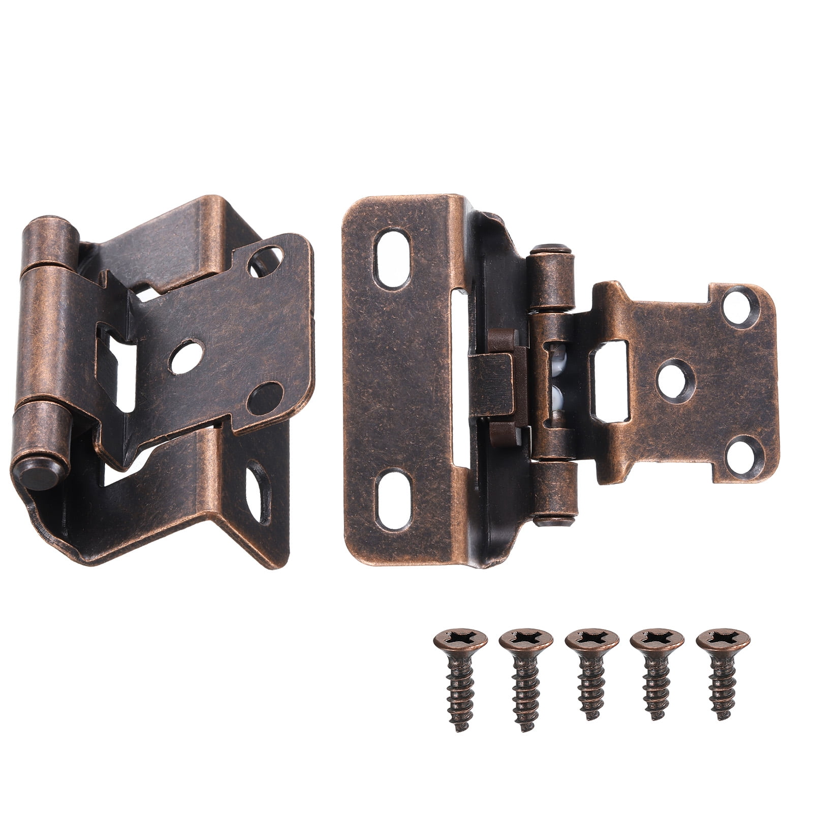 Uxcell 20 Pcs Cabinet Hinges for Kitchen Cabinet Door, 1/2" Overlay ...