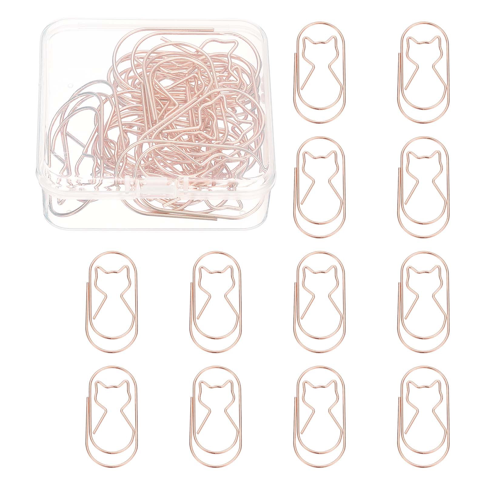 Uxcell 20 Pcs Cat Shape Paper Clip, Metal Cute Small Paper Clamp Clips ...