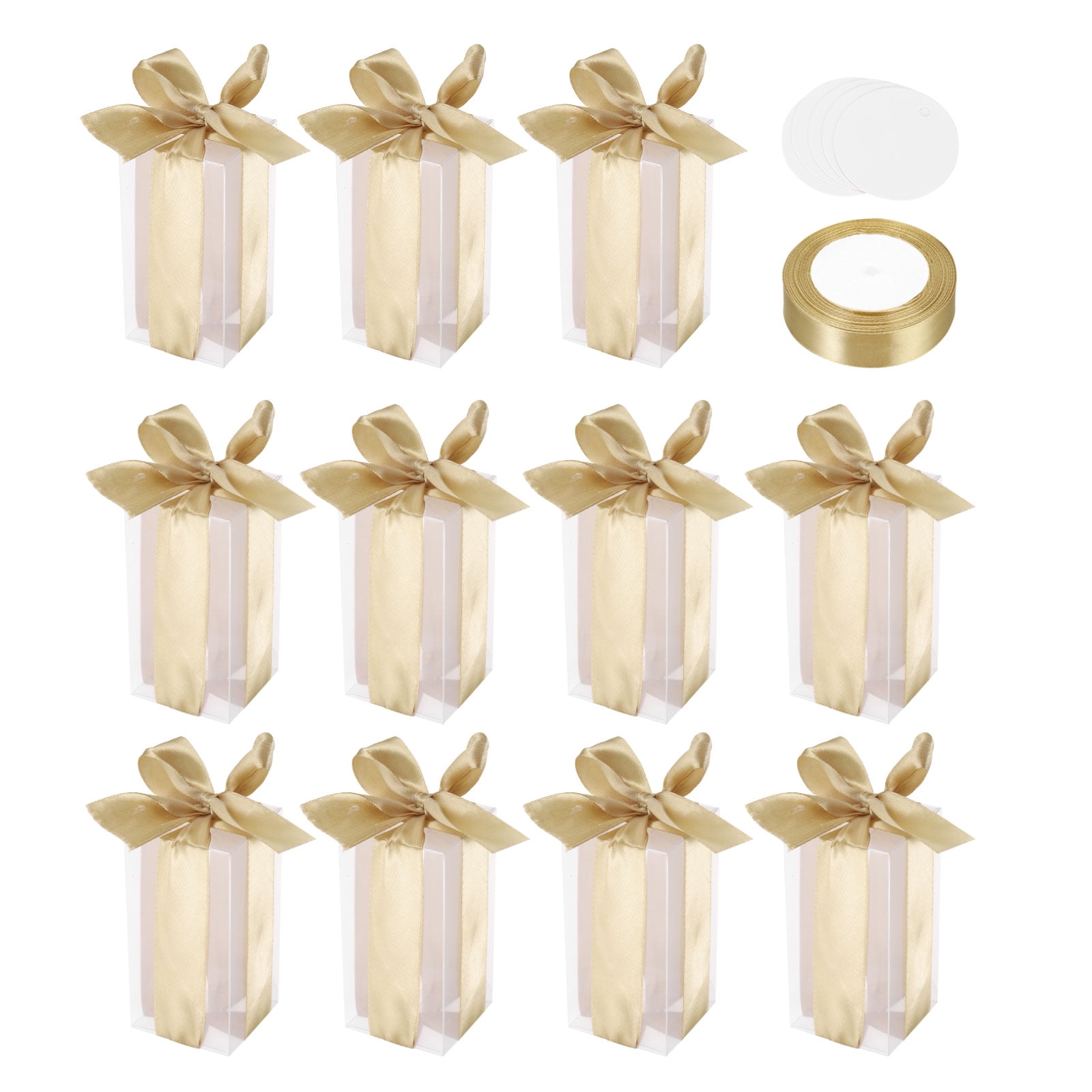 Uxcell 20 Pcs Clear Gift Boxes, 50x50x100mm Clear Boxes for Favors with ...