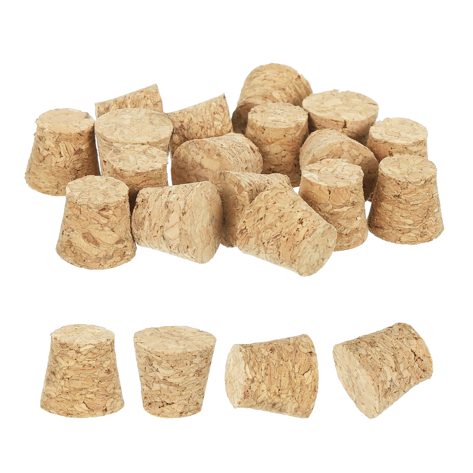 Uxcell 20 Pcs Cork for Bottles Stoppers Cork Plugs, 0.47x0.35x0.39 Inch ...