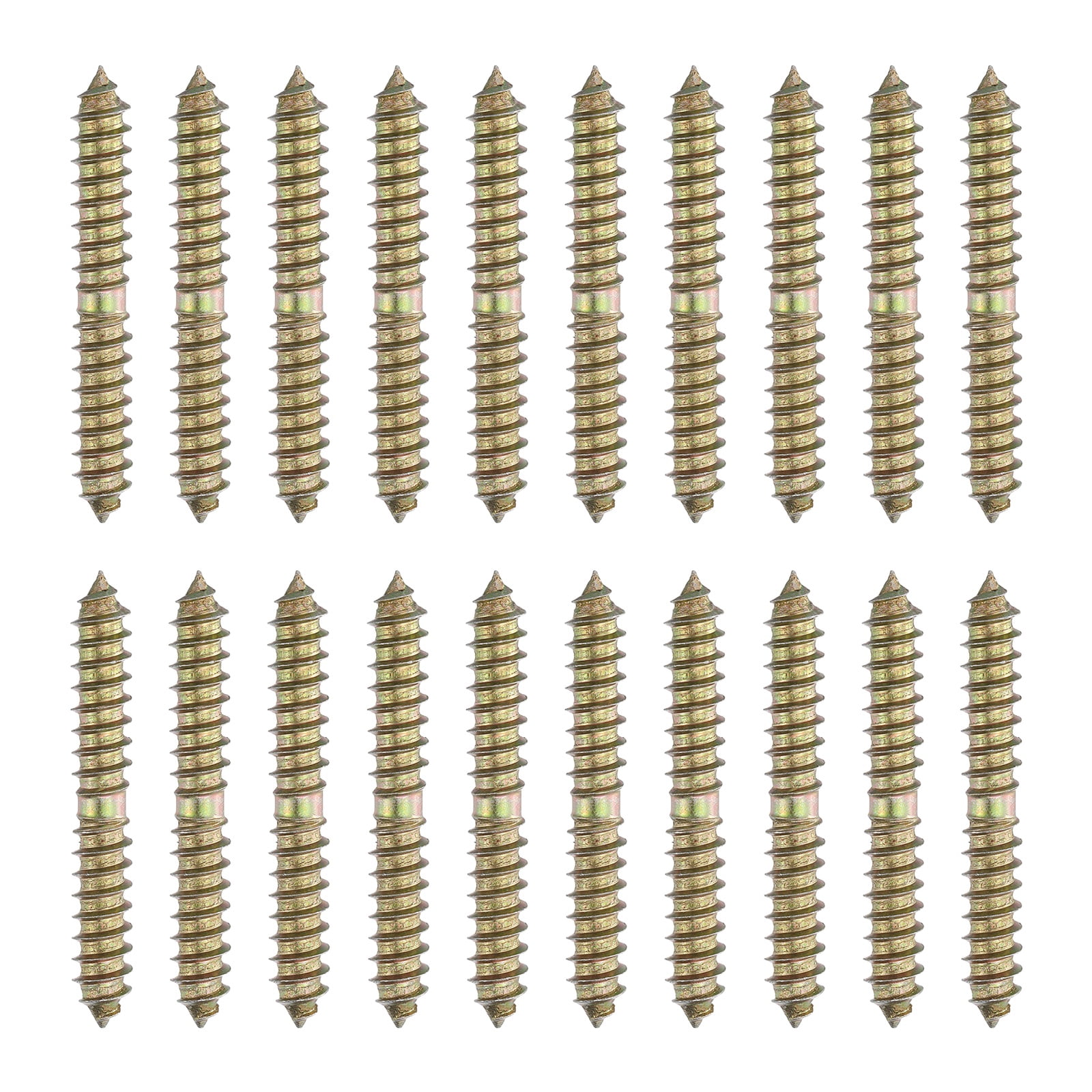 Uxcell 20 Pcs Double Ended Screws, M8 x 60 mm Carbon Steel Hanger Bolts ...