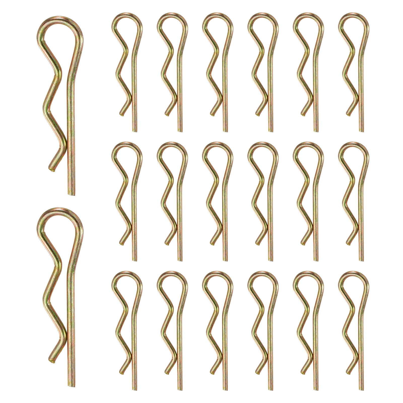 Uxcell 20 Pcs Hitch Pin Clip, 4mm x 85mm R Clips Colored Zinc Spring ...