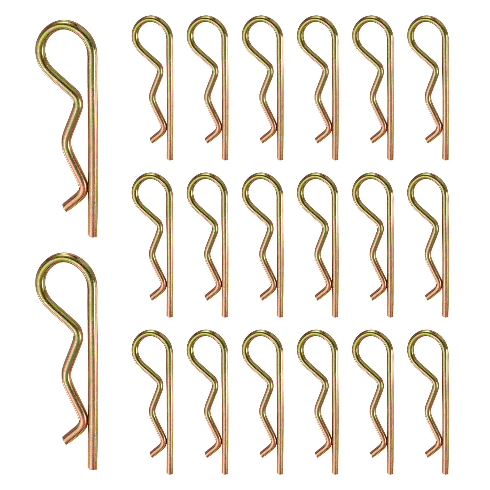 Uxcell 20 Pcs Hitch Pin Clip, 5mm x 100mm R Clips Colored Zinc Spring ...