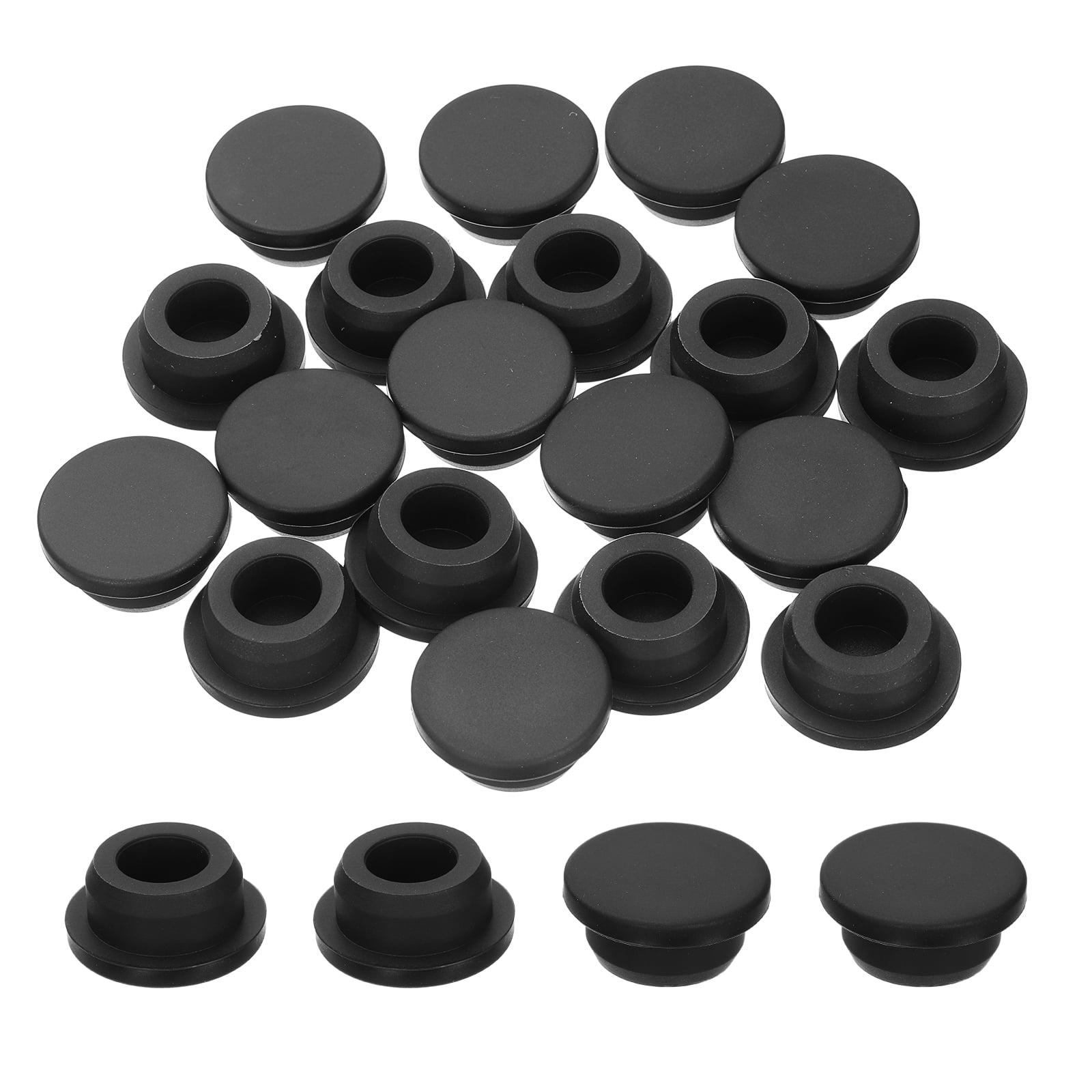 Uxcell 20 Pcs Hole Plugs, Heat Resistant Silicone Flush Type Fastener ...