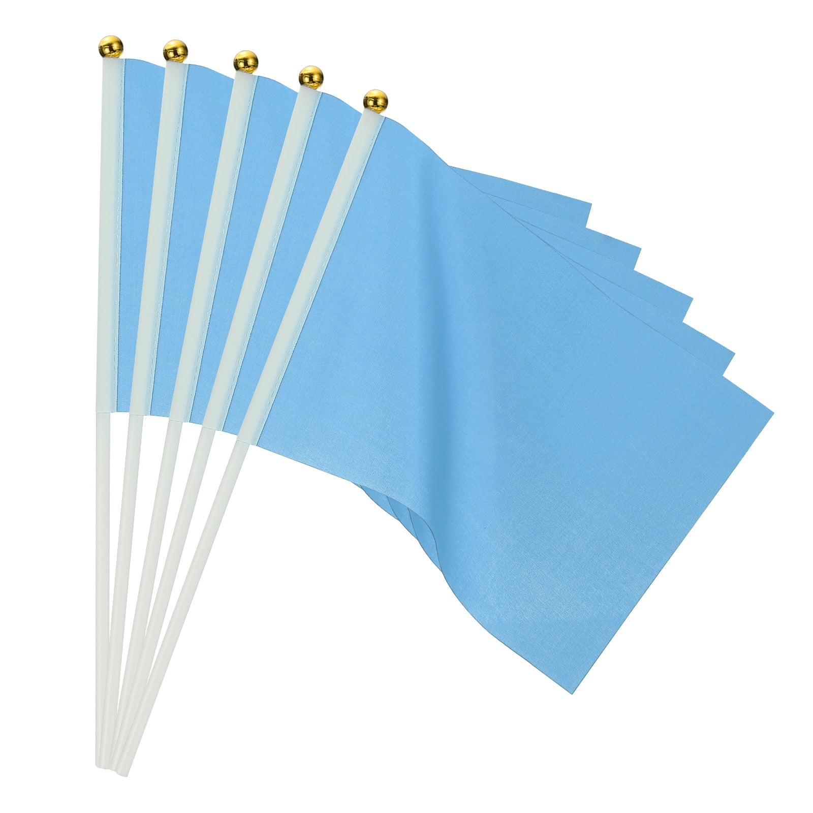 Uxcell 20 Pcs Light Blue Flags Game Solid Light Blue Flags Small Mini Flags on Stick - Walmart.com