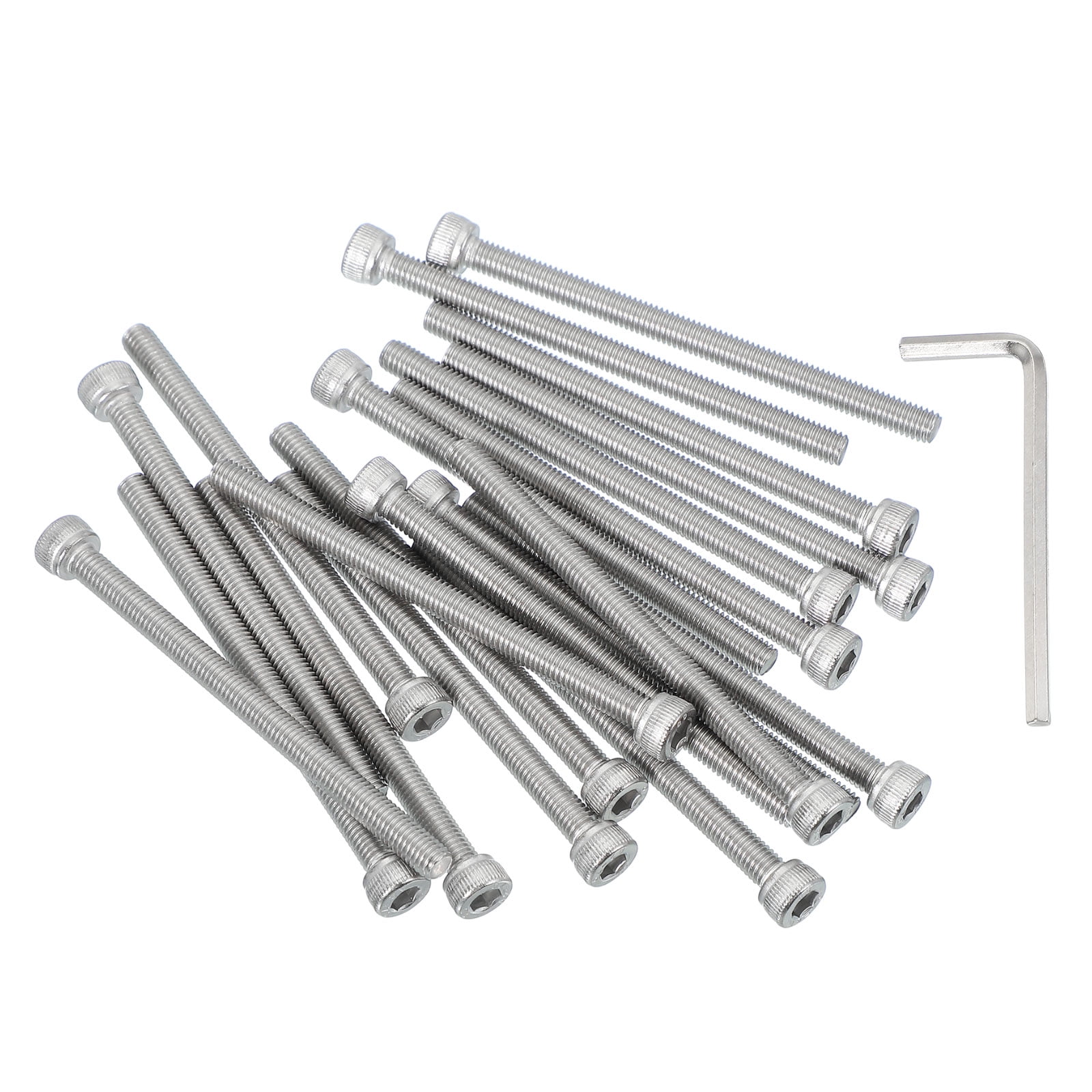 Uxcell 20 Pcs M5 x 70mm Hex Socket Head Cap Screws Bolts, 304 Stainless ...