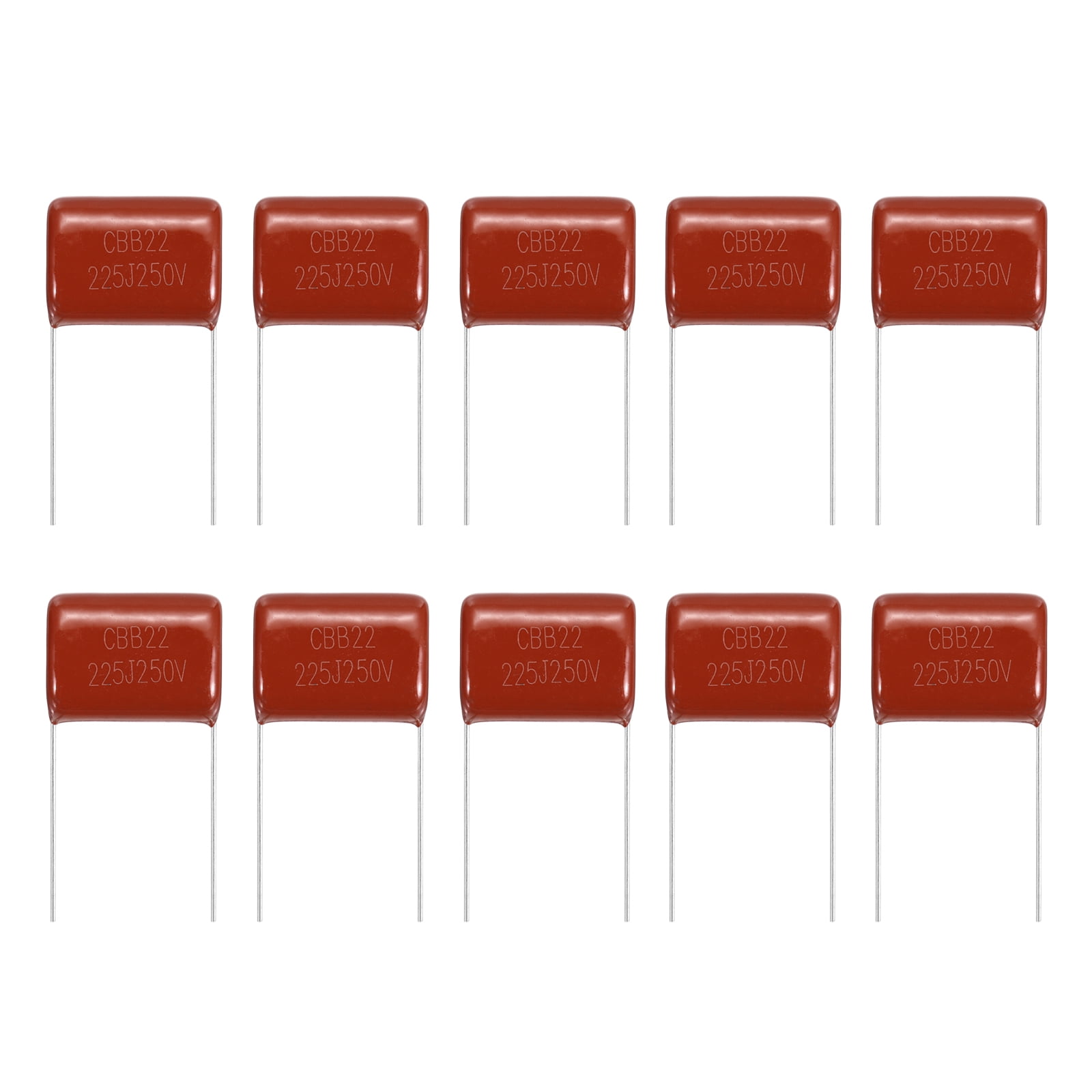 Uxcell 20 Pcs Metallized Polypropylene Film Capacitors, CBB22 250V 225J ...