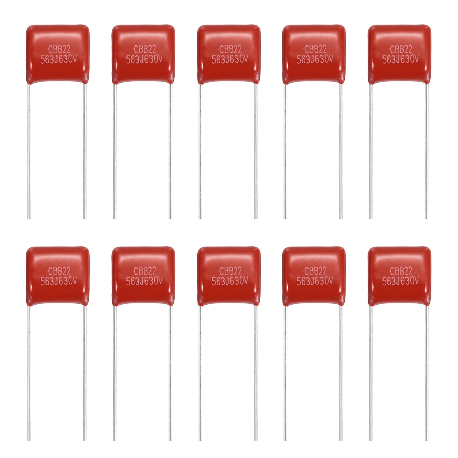 Uxcell 20 Pcs Metallized Polypropylene Film Capacitors, CBB22 630V 563J ...