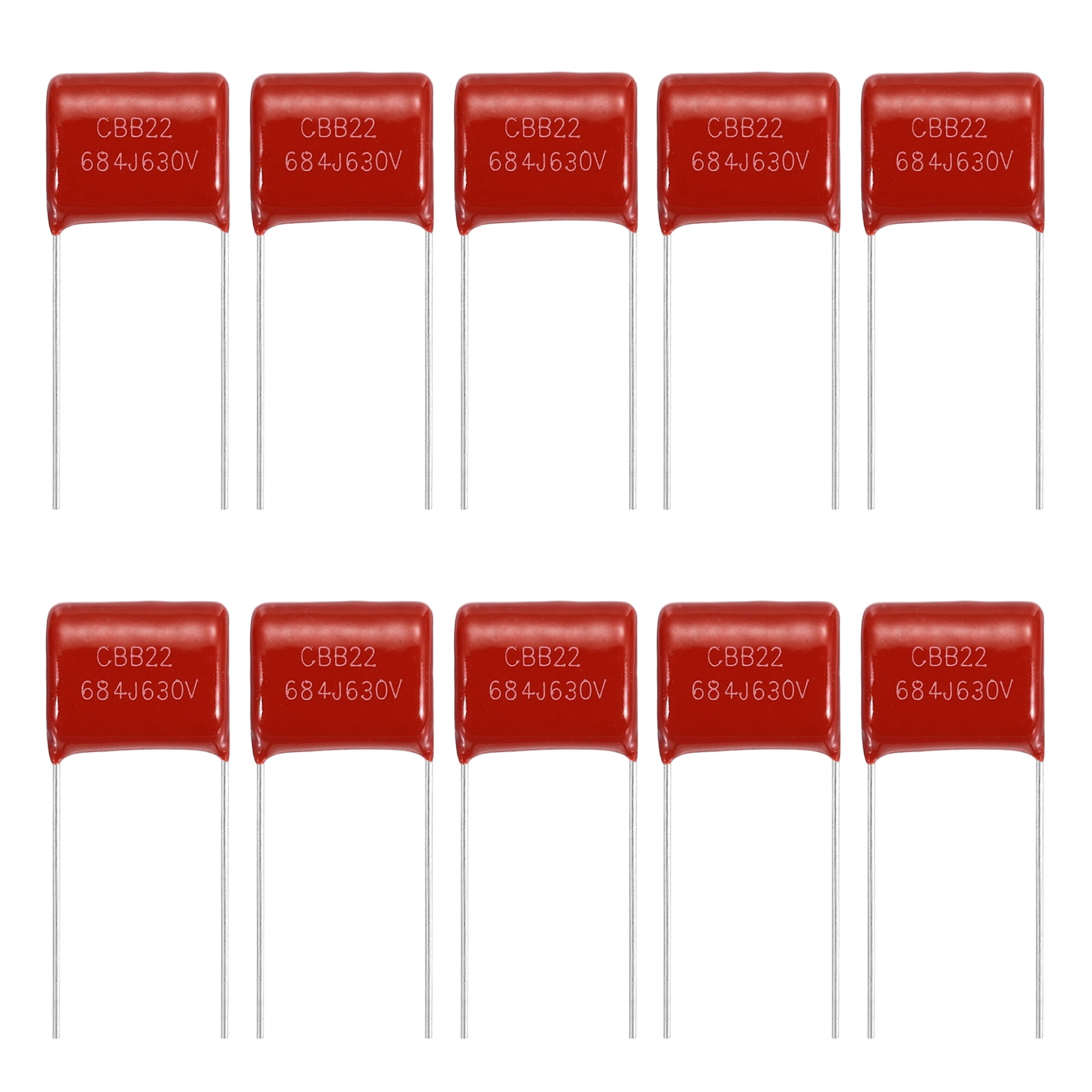 Uxcell 20 Pcs Metallized Polypropylene Film Capacitors, CBB22 630V 684J ...