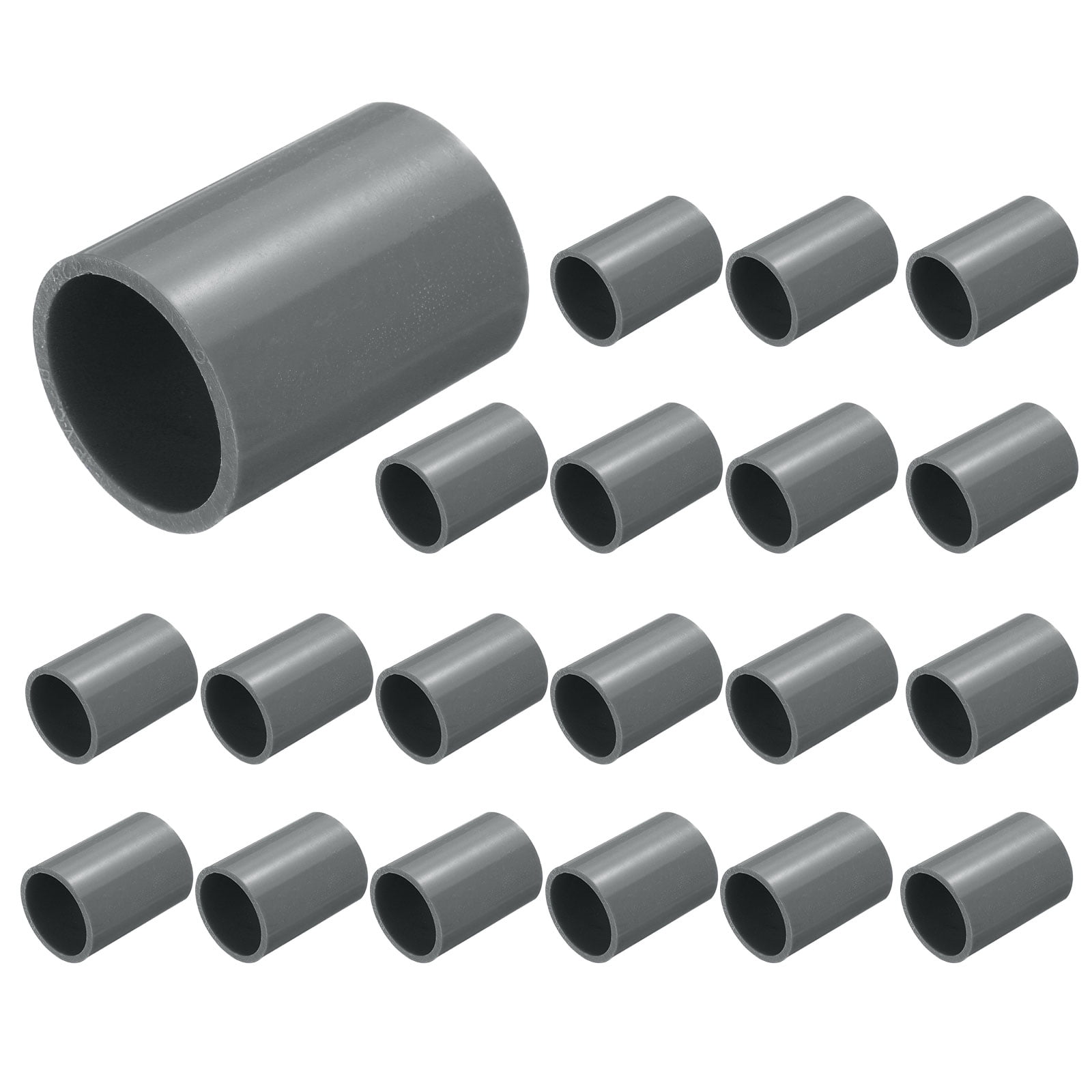 Uxcell 20 Pcs Pipe Fitting 3/4" Coupling Adapter Socket x Socket Grey ...
