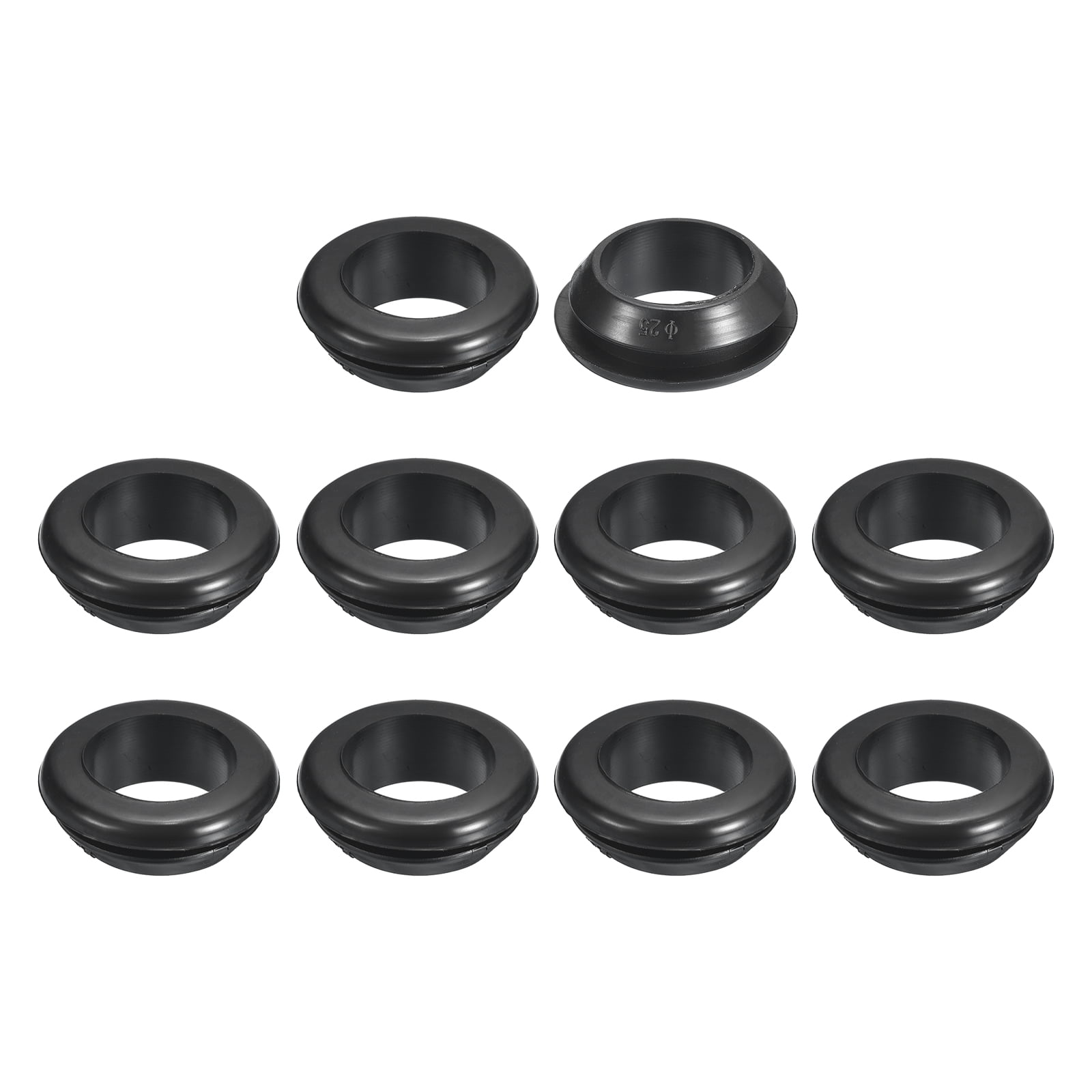 Uxcell 20 Pcs Rubber Grommets, 20mm ID 25mm Drill Hole Double Sided ...