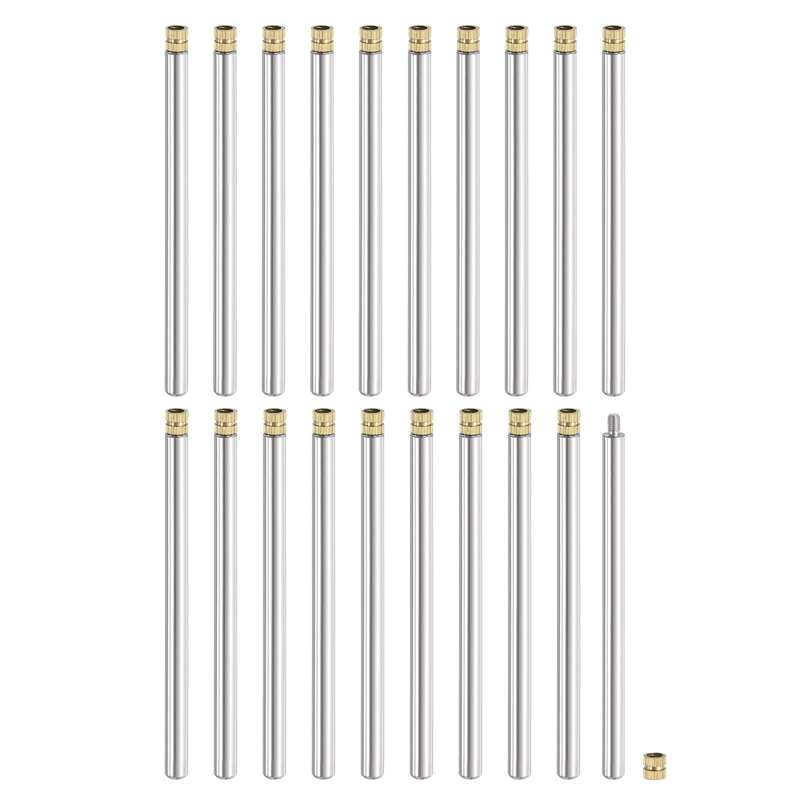Uxcell 20 Pcs Sign Standoff Screws, 4" Length, 1/4" Dia. Fit M4 Metal ...
