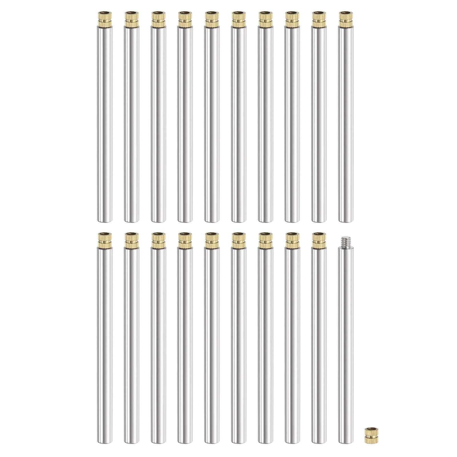 Uxcell 20 Pcs Sign Standoff Screws, 4" Length, 1/4" Dia. Fit M4 Metal ...