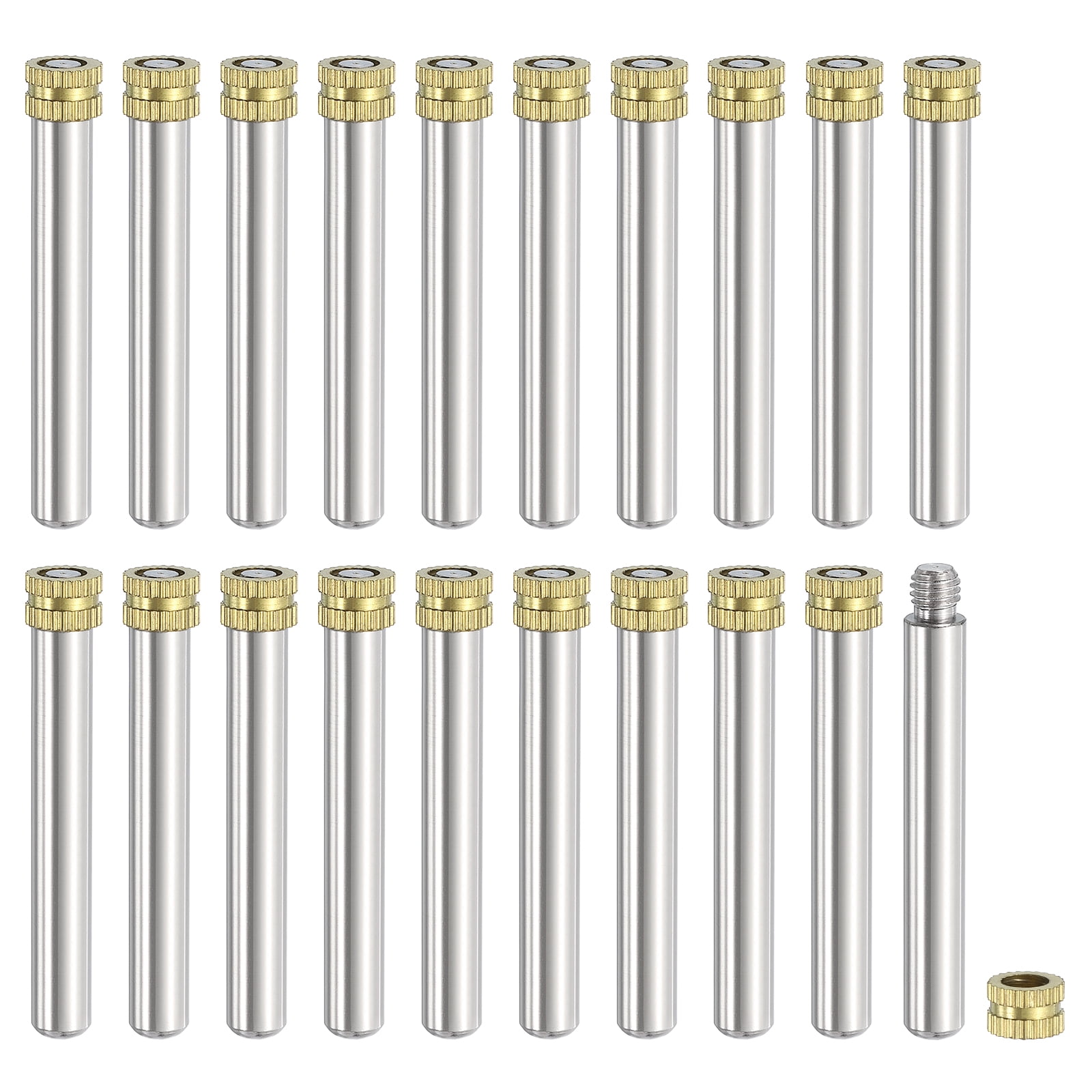 20 Pack Sign Standoff Screws, M5 x 6mm x 46mm Metal Wall Standoff ...