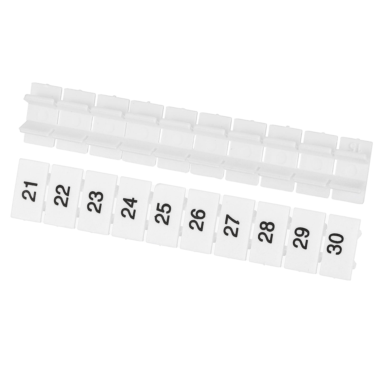Uxcell 20 Pcs Terminal Marker Strip,ZB6 Terminal Blocks Marking Labels ...