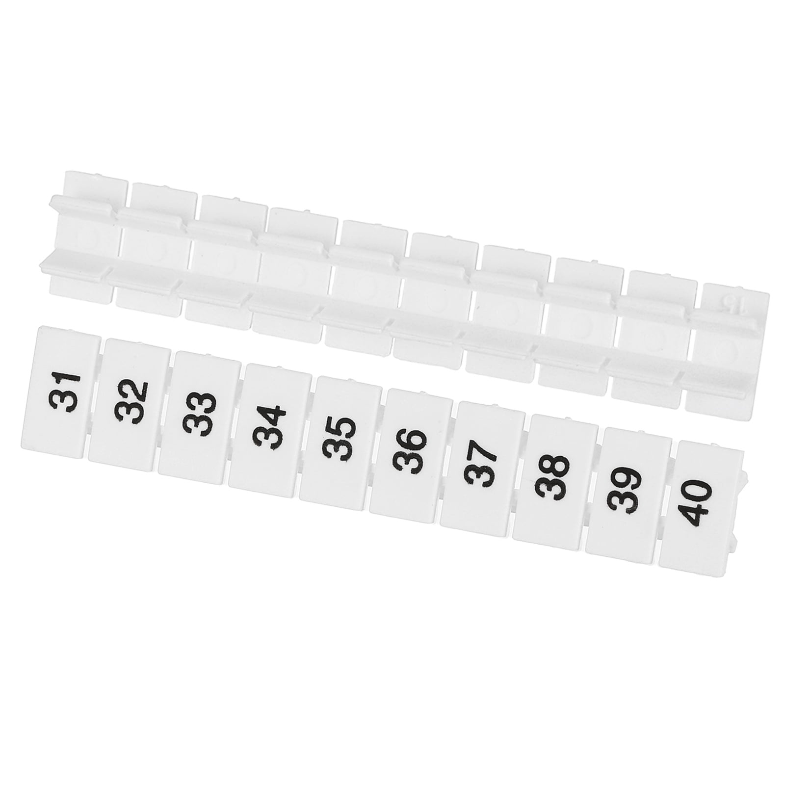 Uxcell 20 Pcs Terminal Marker Strip,ZB6 Terminal Blocks Marking Labels ...