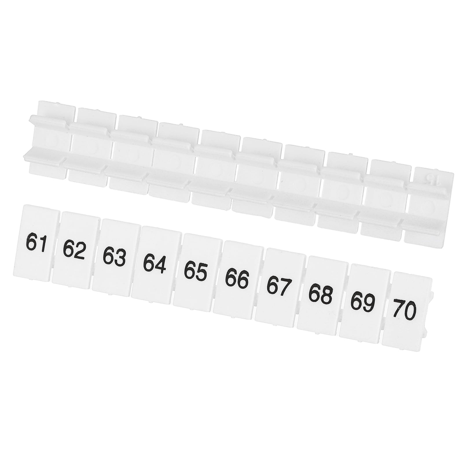 Uxcell 20 Pcs Terminal Marker Strip,ZB6 Terminal Blocks Marking Labels ...