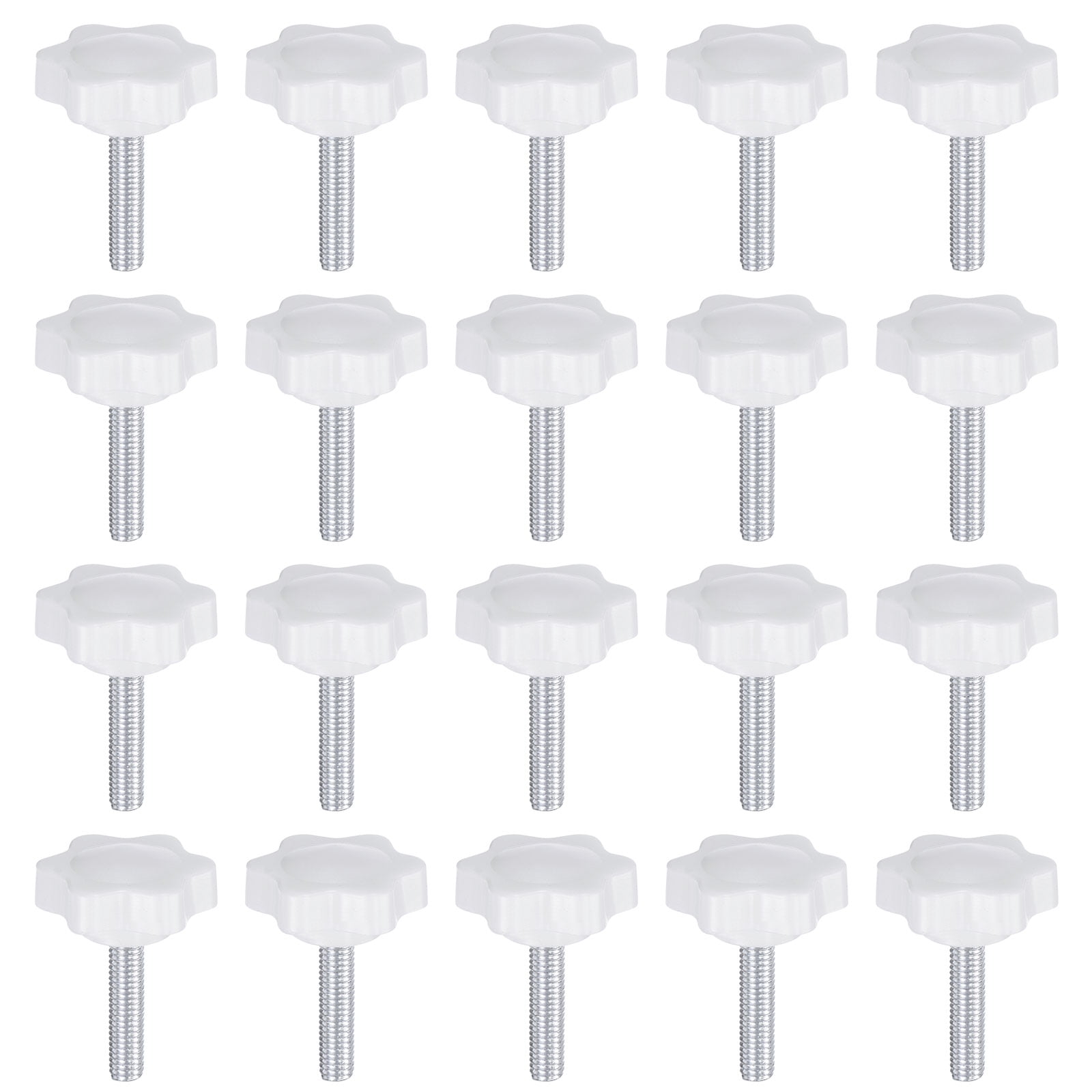 Uxcell 20 Pieces Star Knobs M5 x 20mm Thread 25mm 6-Point Head Stud ...