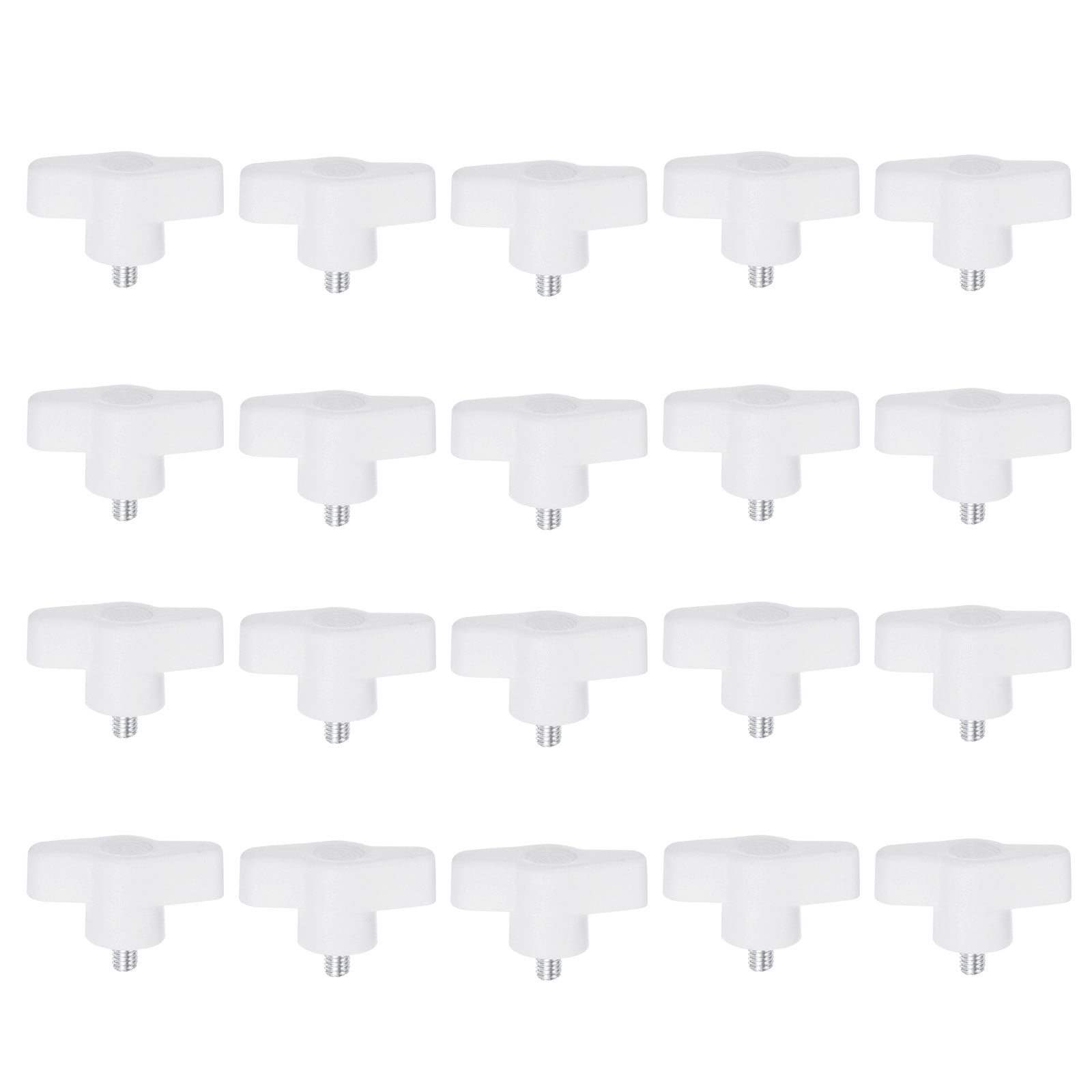 Uxcell 20 Pieces Wing Knobs M5 x 8mm Tee Stud Knob Thumb Screw Hand ...