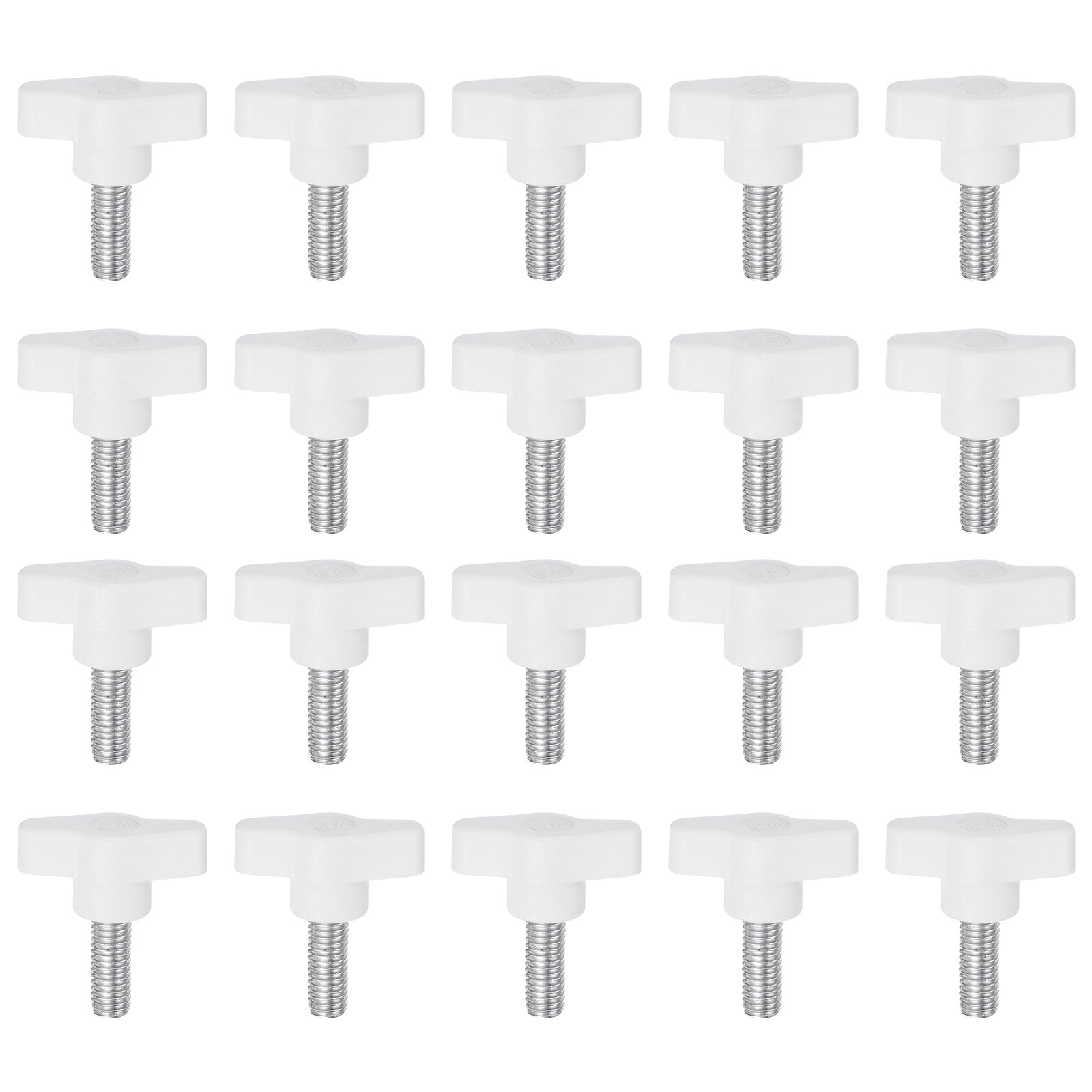 Uxcell 20 Pieces Wing Knobs M8 x 14mm Tee Stud Knob Thumb Screw Hand ...