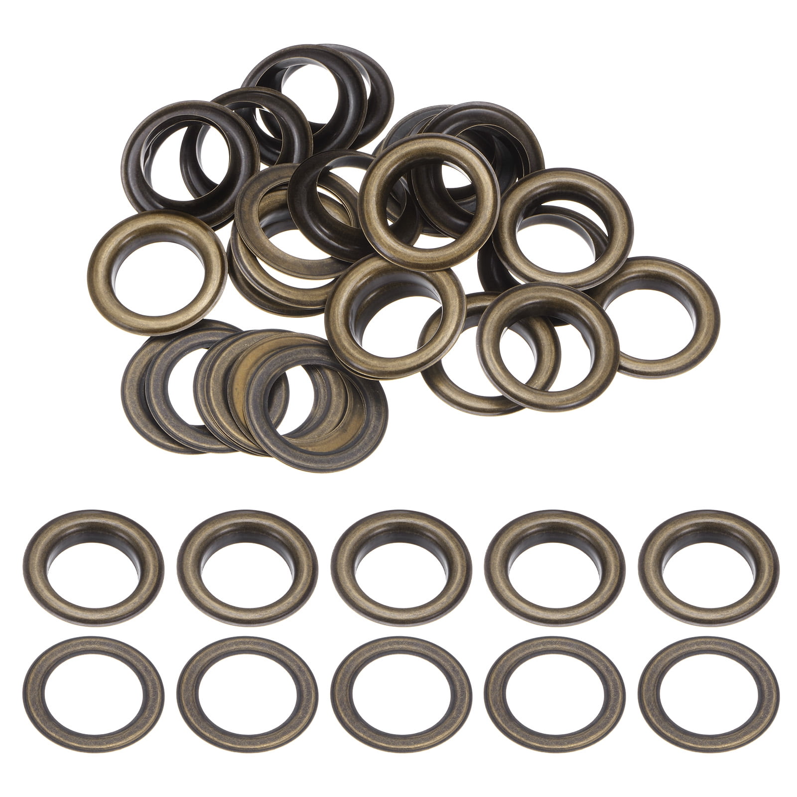 Uxcell 20 Sets Grommets Eyelets with Washers 1" Copper Grommet Tool Kit ...
