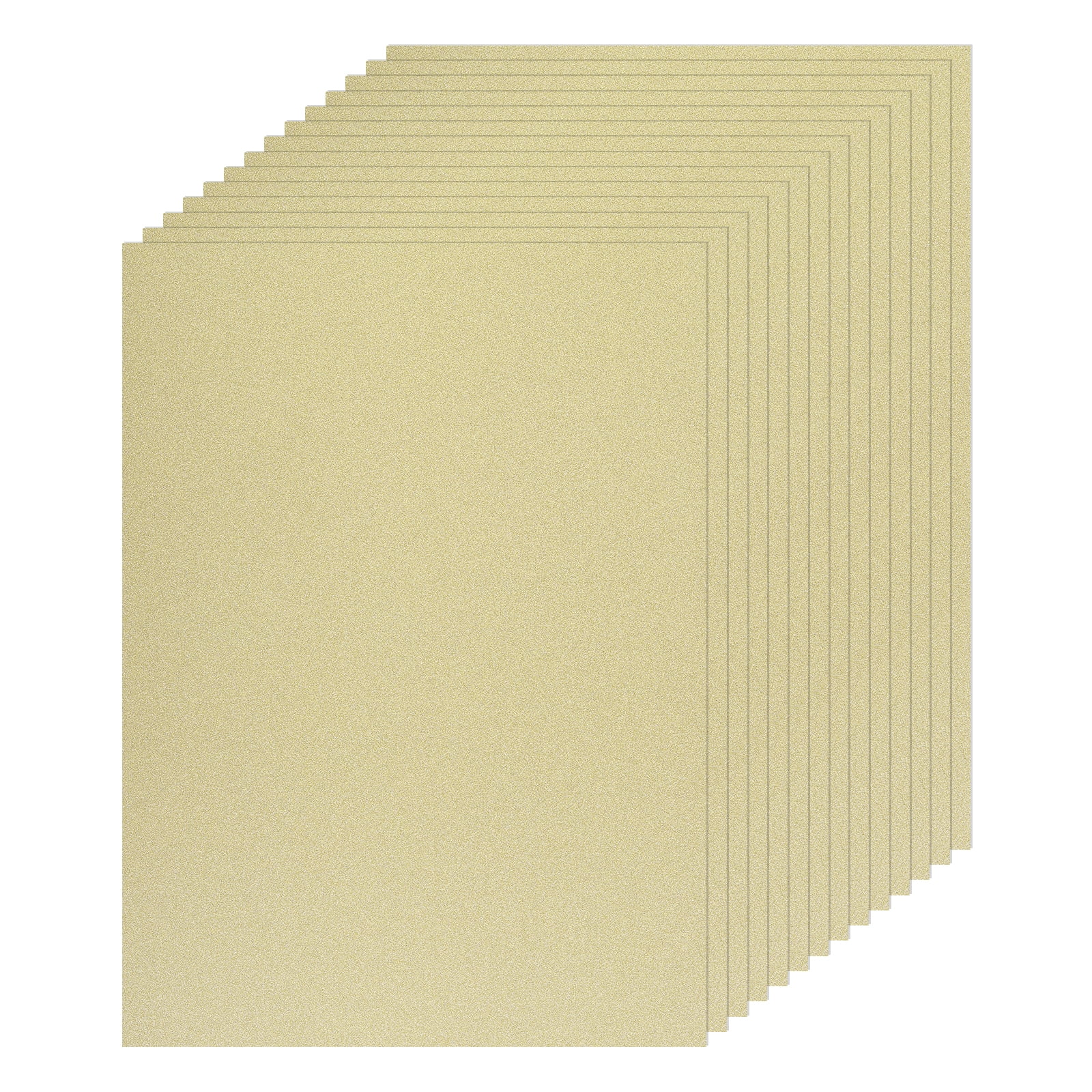 Uxcell 20 Sheet A4 Glitter Light Gold Card Stock, 8"x11", Shimmer Paper ...