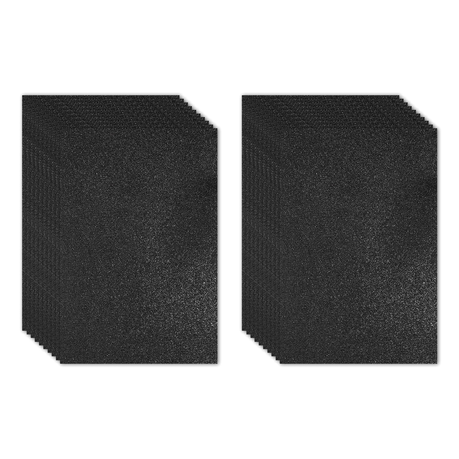 Uxcell 20 Sheets 2mm Glitter Foam Sheet 16x12" Black EVA Paper with ...