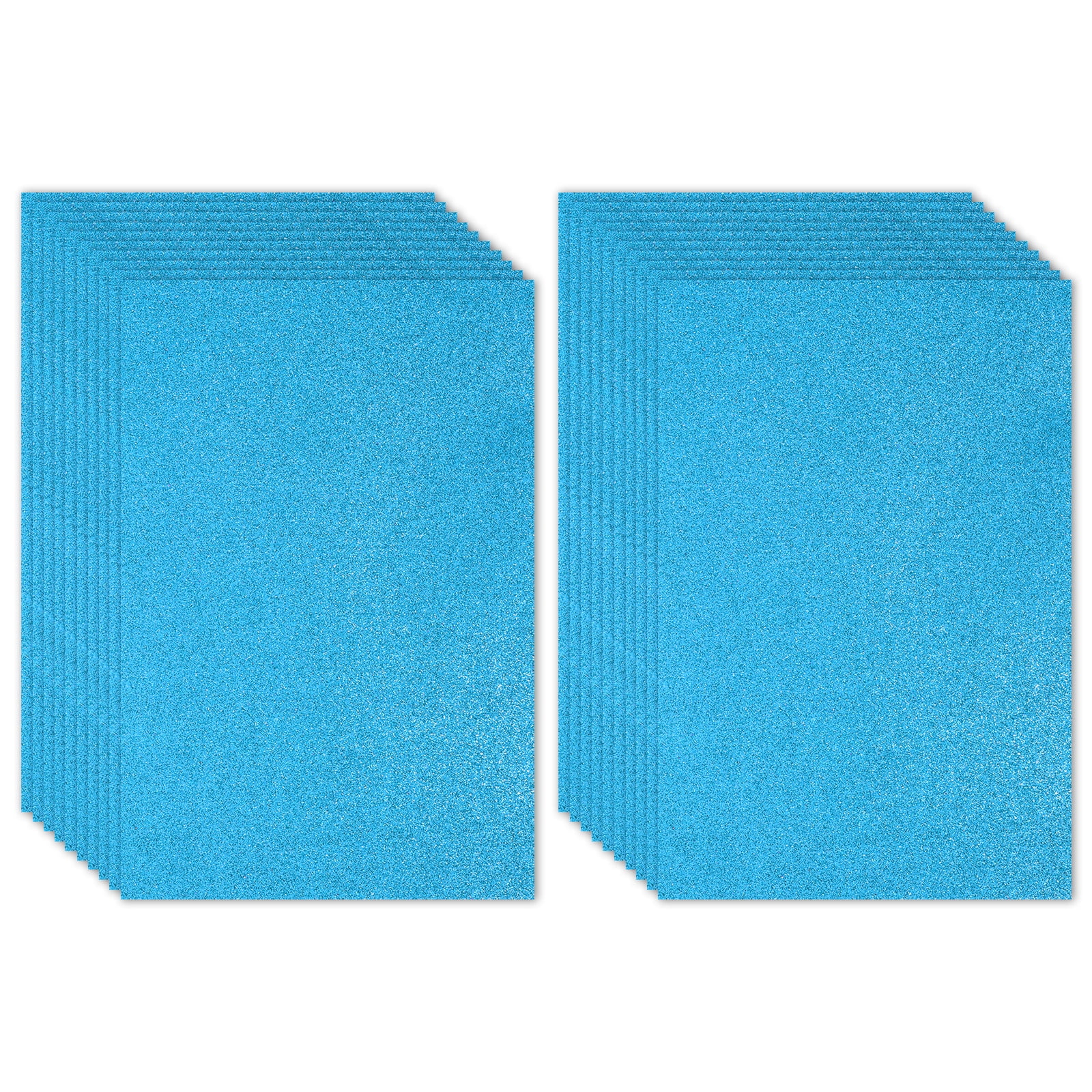 Uxcell 20 Sheets 2mm Glitter Foam Sheet 16x12" Light Blue EVA Paper ...