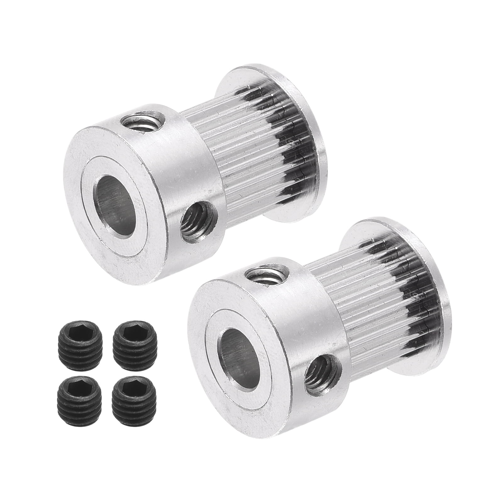 Uxcell 20 Teeth 6mm Bore Timing Pulley Synchronous Wheel Silver, for 3D ...