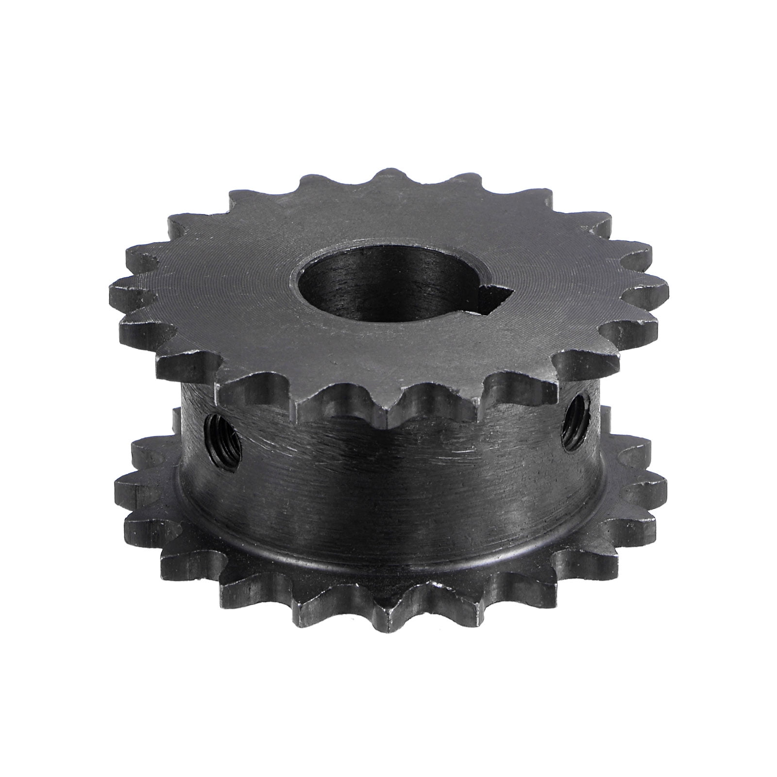 Uxcell 20 Tooth Sprocket, Double Strand 1/4" Pitch 14mm Bore Carbon ...